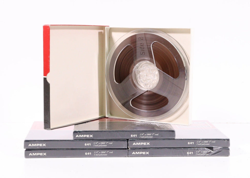Ampex 641 Professional Magnetic Recording Tape 1800ft 7" Reel (Bundle