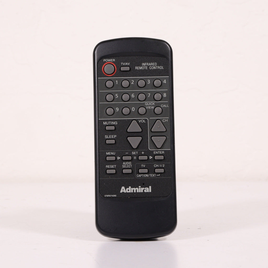 Admiral 076R074260 Remote Control for TV TV1331