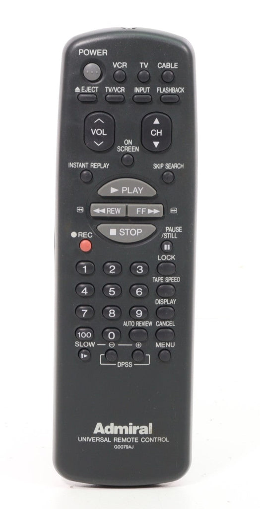 Admiral G0079AJ Universal Remote Control for VCR JSJ 20419