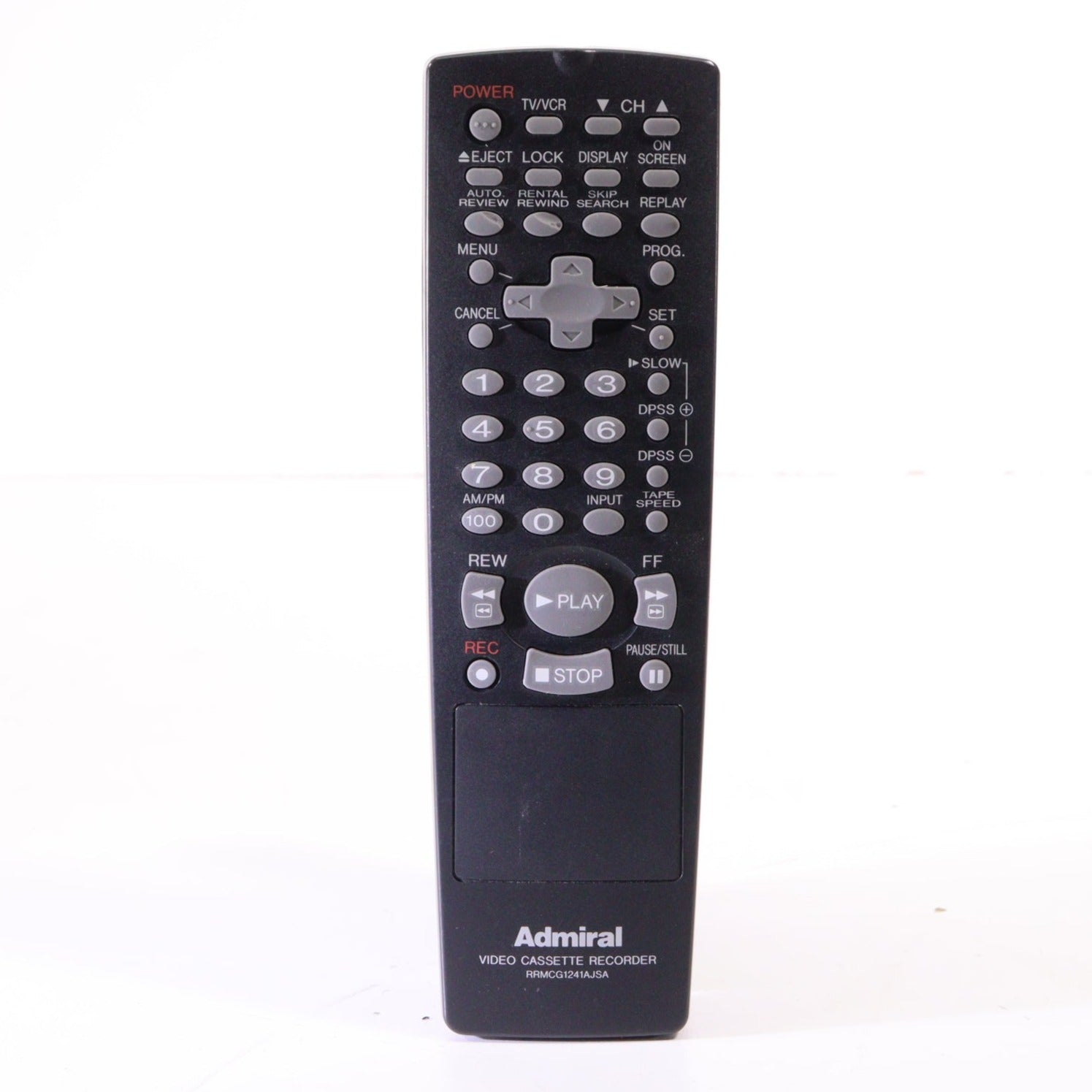 Admiral RRMCG1241AJSA Remote Control for VCR