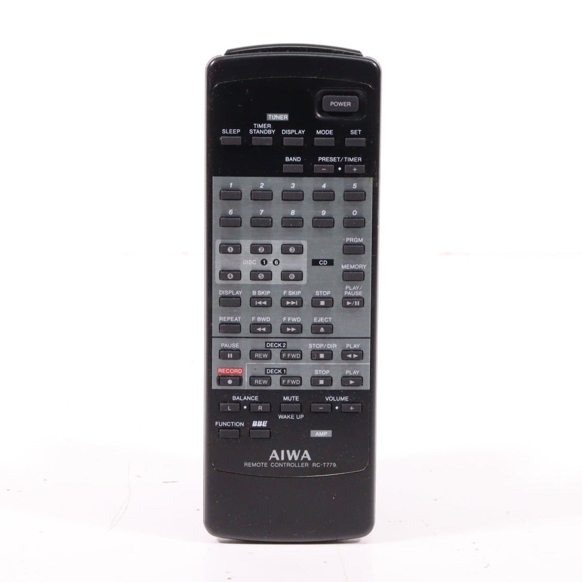 Aiwa RC-T779 Remote Control for Stereo System Tuner Amp Cassette Deck ...