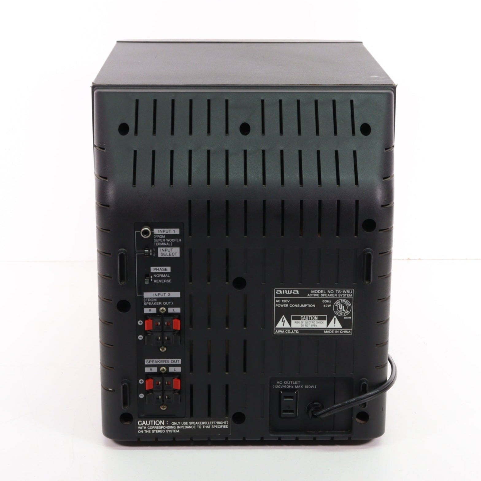 Aiwa TS-W5U Powered Subwoofer Active Speaker System — SpenCertified