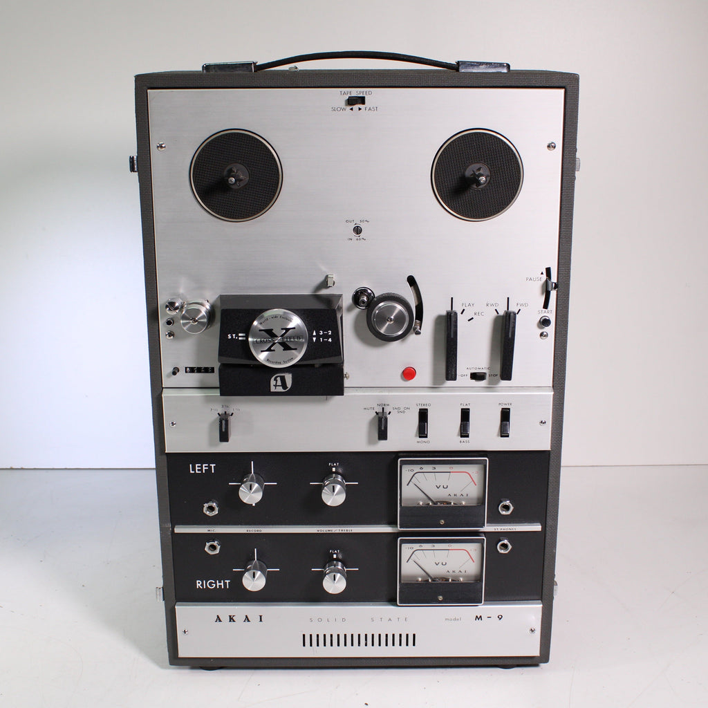 Akai M-9 Vintage Cross-Field 4-Track Stereophonic Reel to Reel Deck (A
