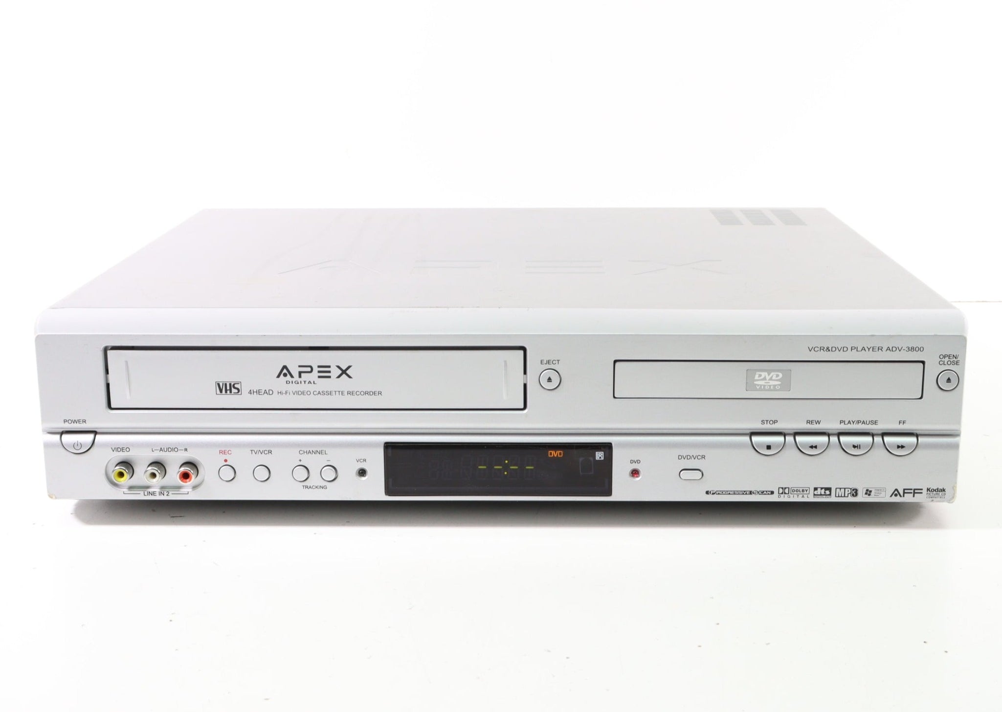 Apex Digital ADV-3800 Progressive Scan VCR DVD Player Combo — SpenCertified
