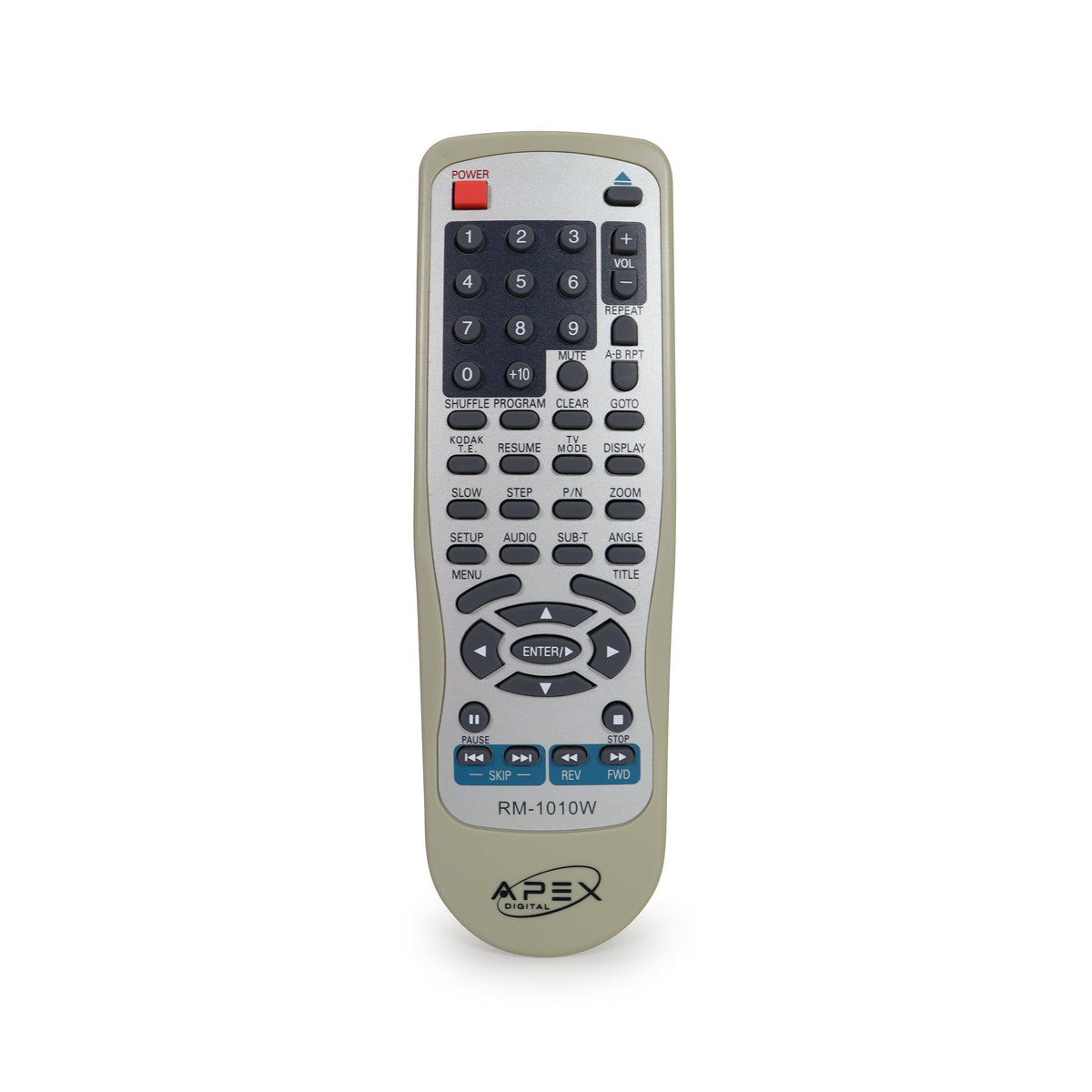 Apex RM-1010W Remote Control for DVD Player AD-1110W AD-1130W ...