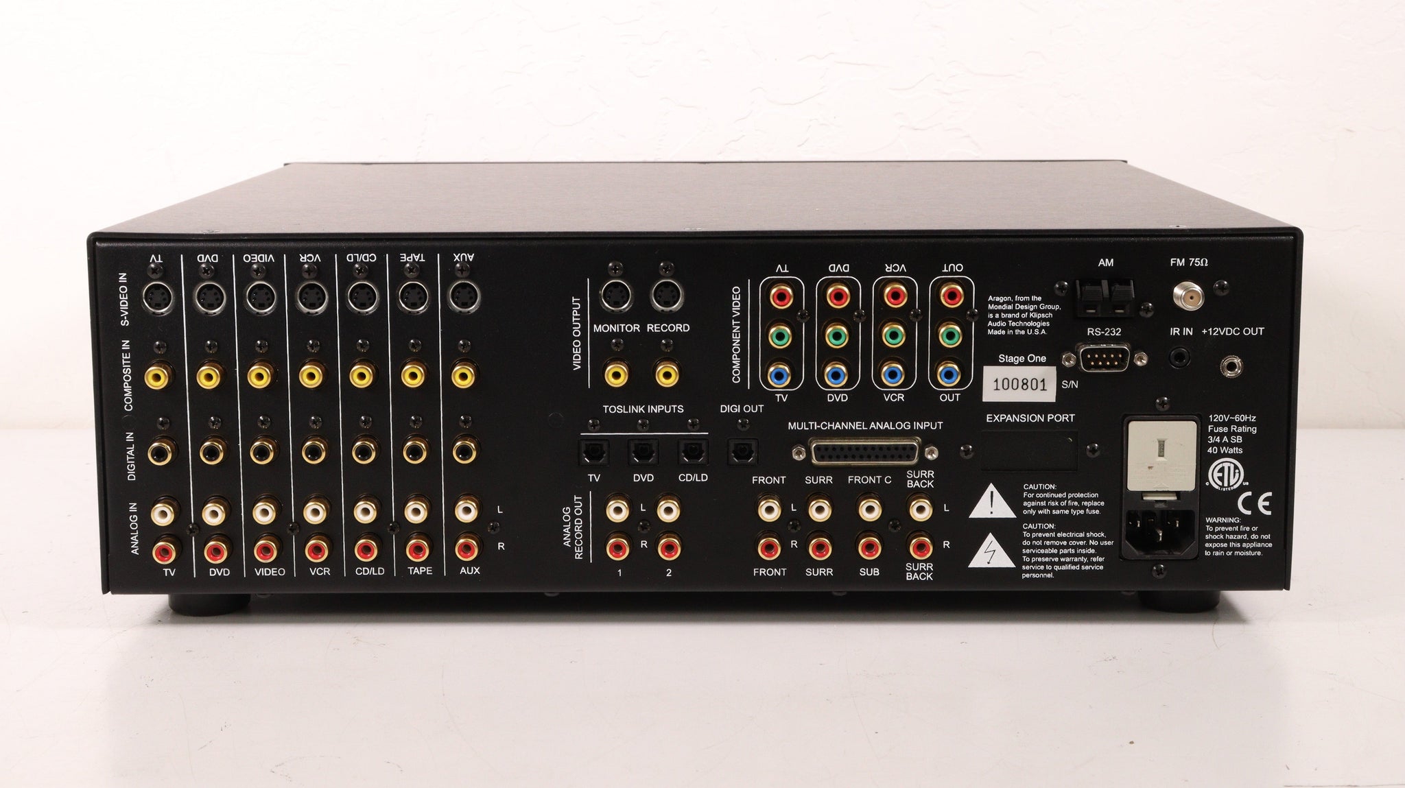 Aragon Stage One 7.1 Sound Processor AV Preamplifier (AS IS - NO AUDIO
