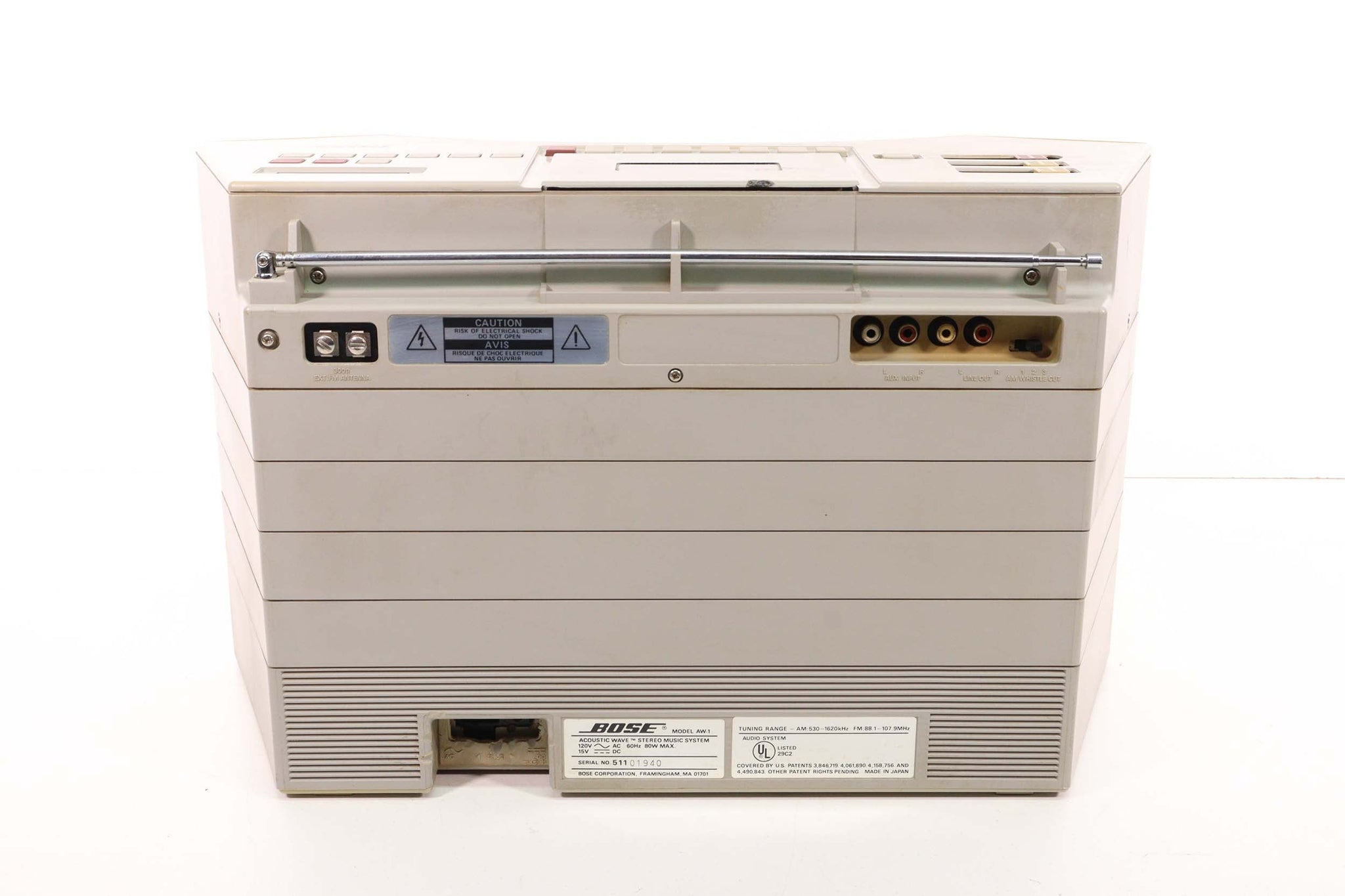 BOSE AW-1 Acoustic Wave Music System Cassette Player/With Carrying Bag