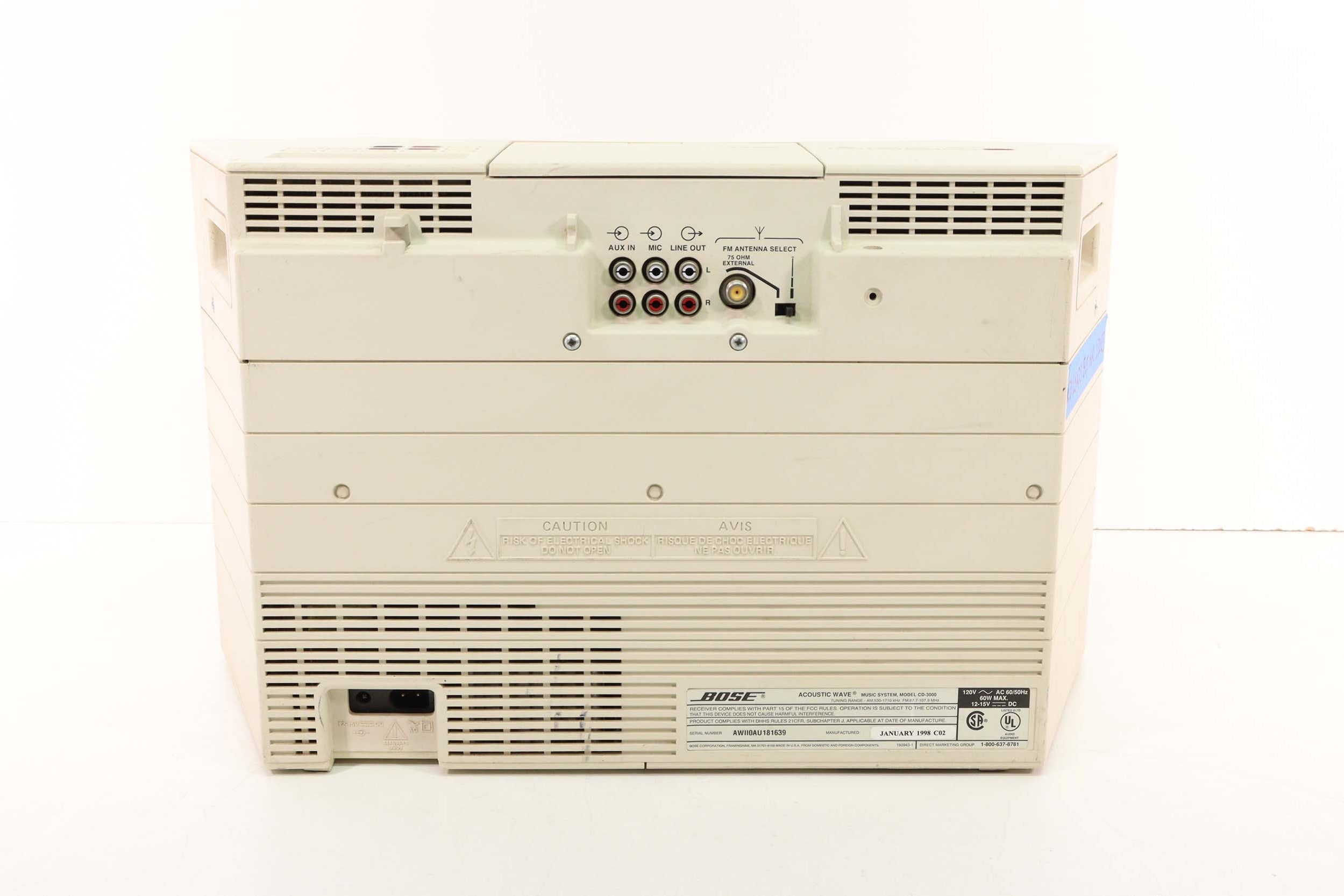 BOSE CD-3000 Acoustic Wave Music System CD Player AM FM Personal Radio ...