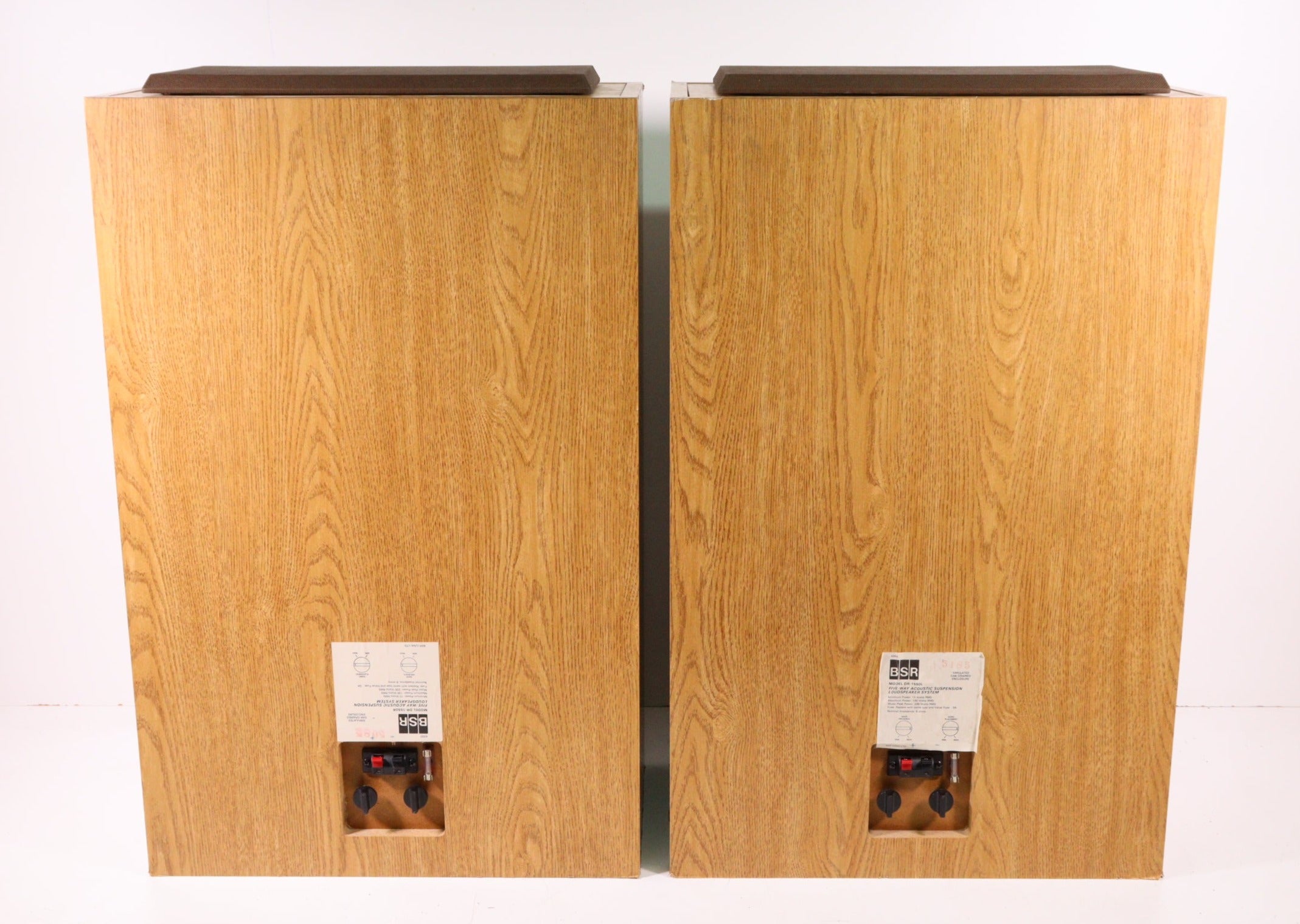 BSR DR-1550L 5-Way Acoustic Suspension Loudspeaker System Pair ...