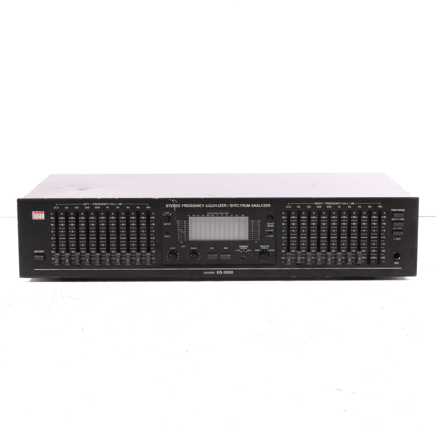 BSR EQ-3000 10-Band Stereo Frequency Graphic Equalizer Spectrum Analyz ...