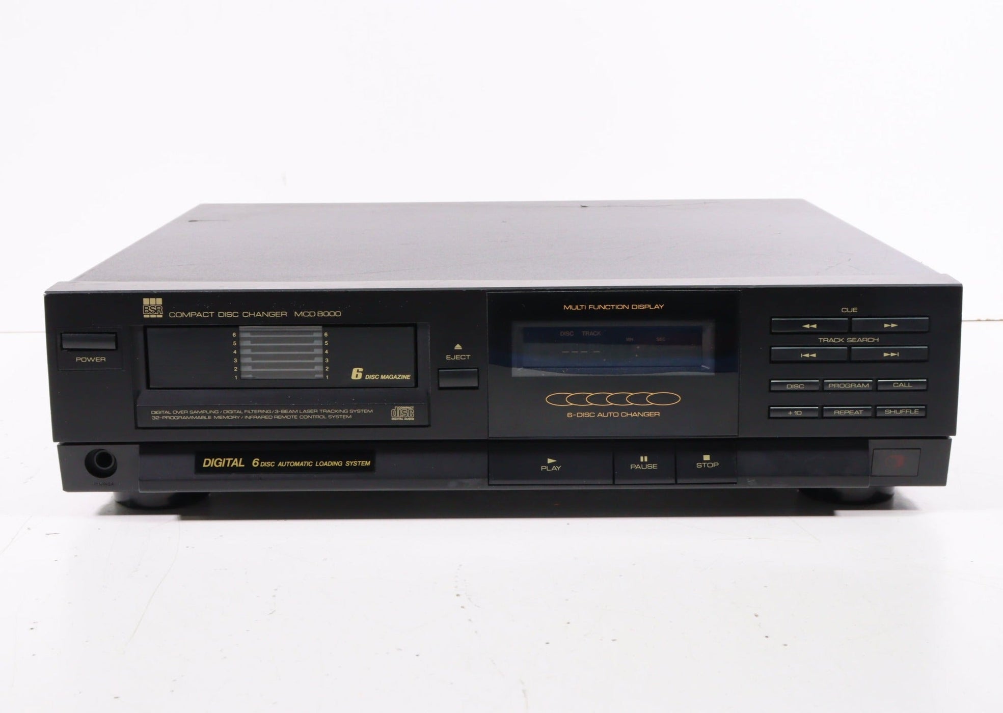 BSR MCD 8000 6-Disc Magazine CD Compact Disc Changer — SpenCertified