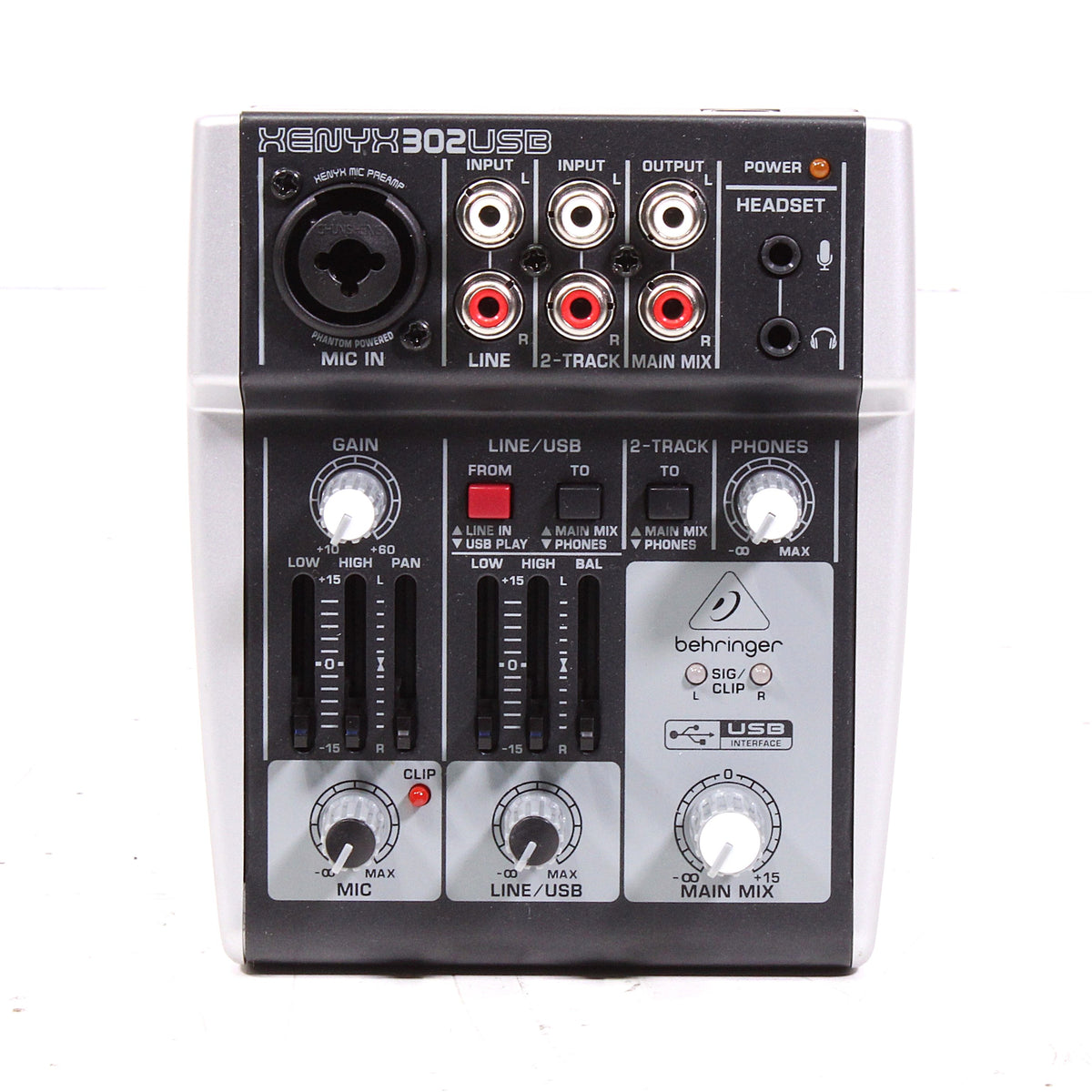 Behringer XENYX 302USB Mixer with Mic Preamp and USB/Audio Interface ...