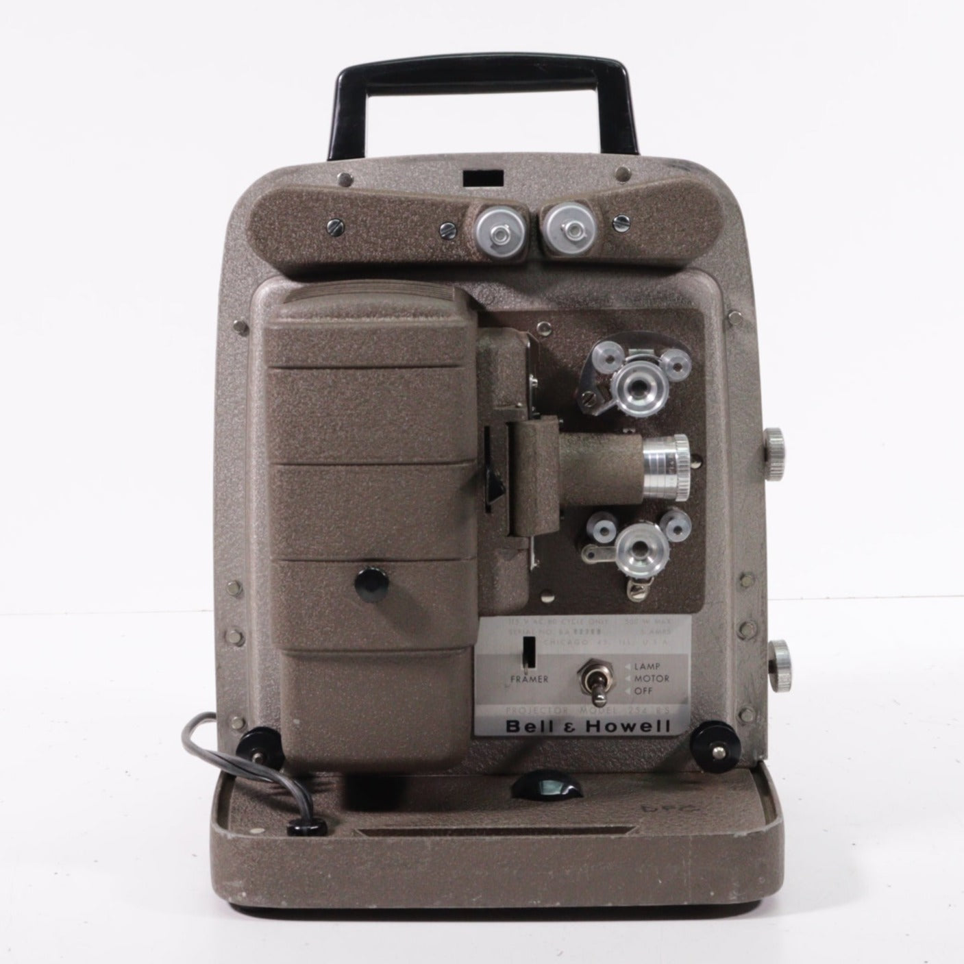 Bell & Howell 254 RS Vintage 8mm Movie Film Projector and Reel (NEEDS