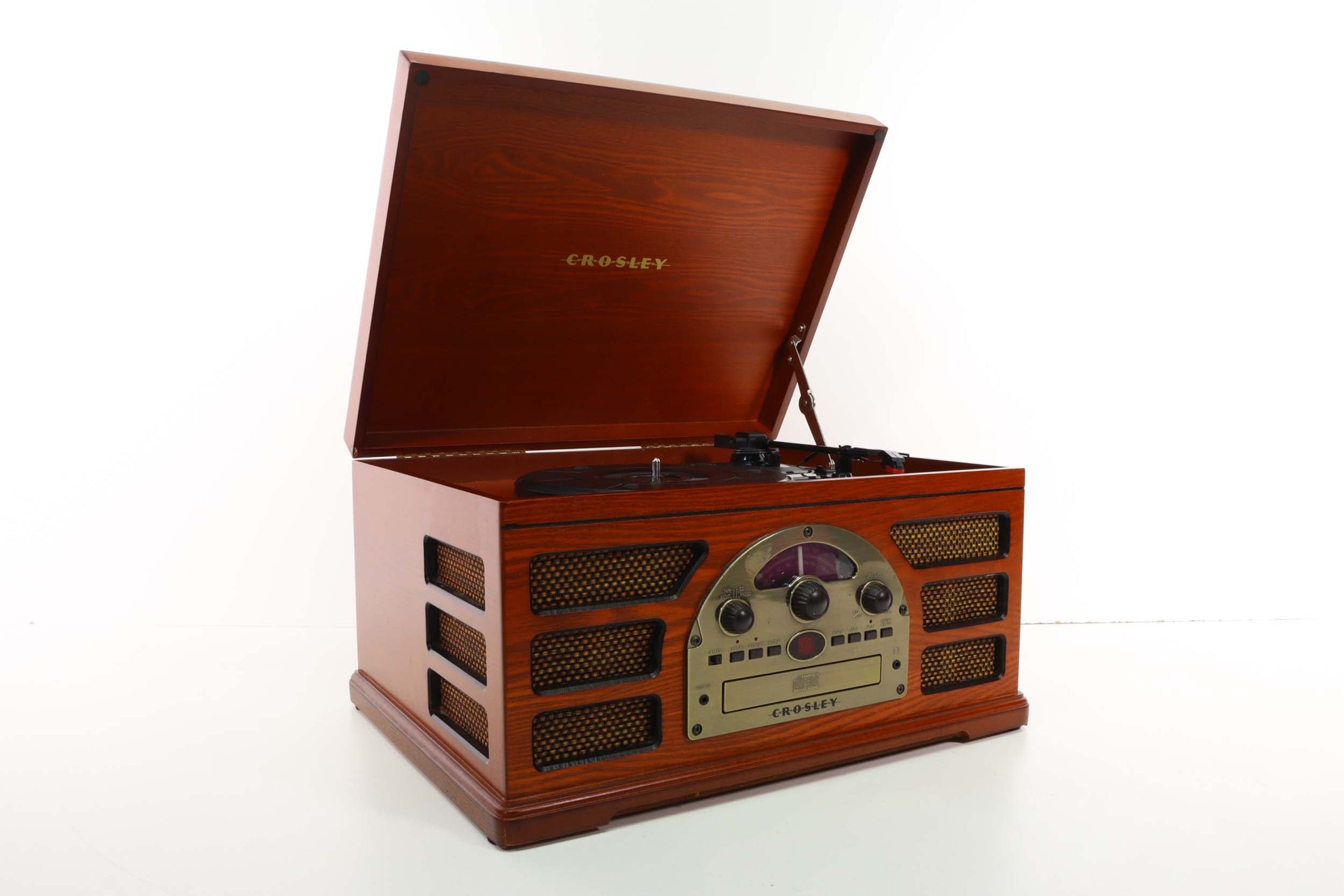 CROSLEY CR66 Vintage Record Player/CD Recorder/AM/FM Radio Music Syste ...