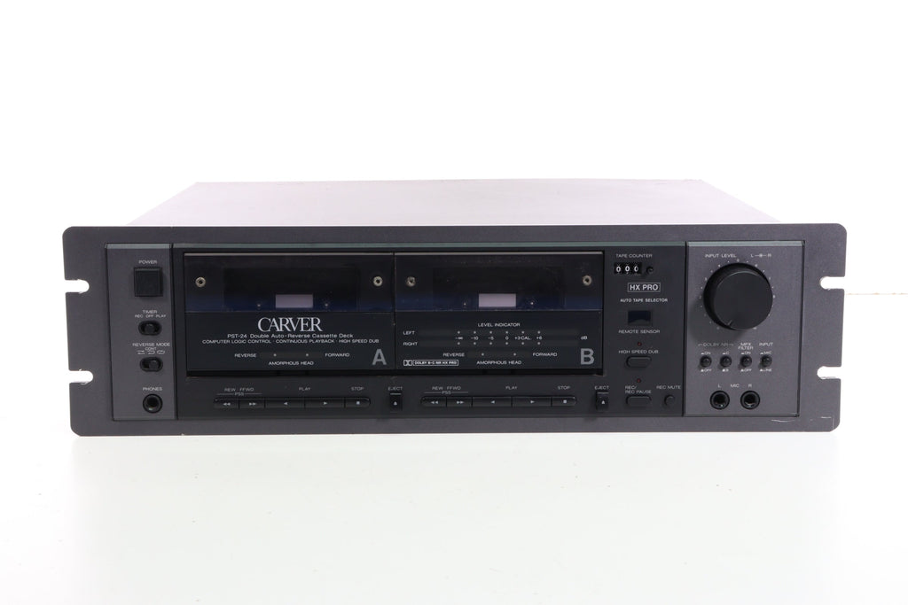 Carver PST-24 Double Auto-Reverse Cassette Deck with Rack Mount