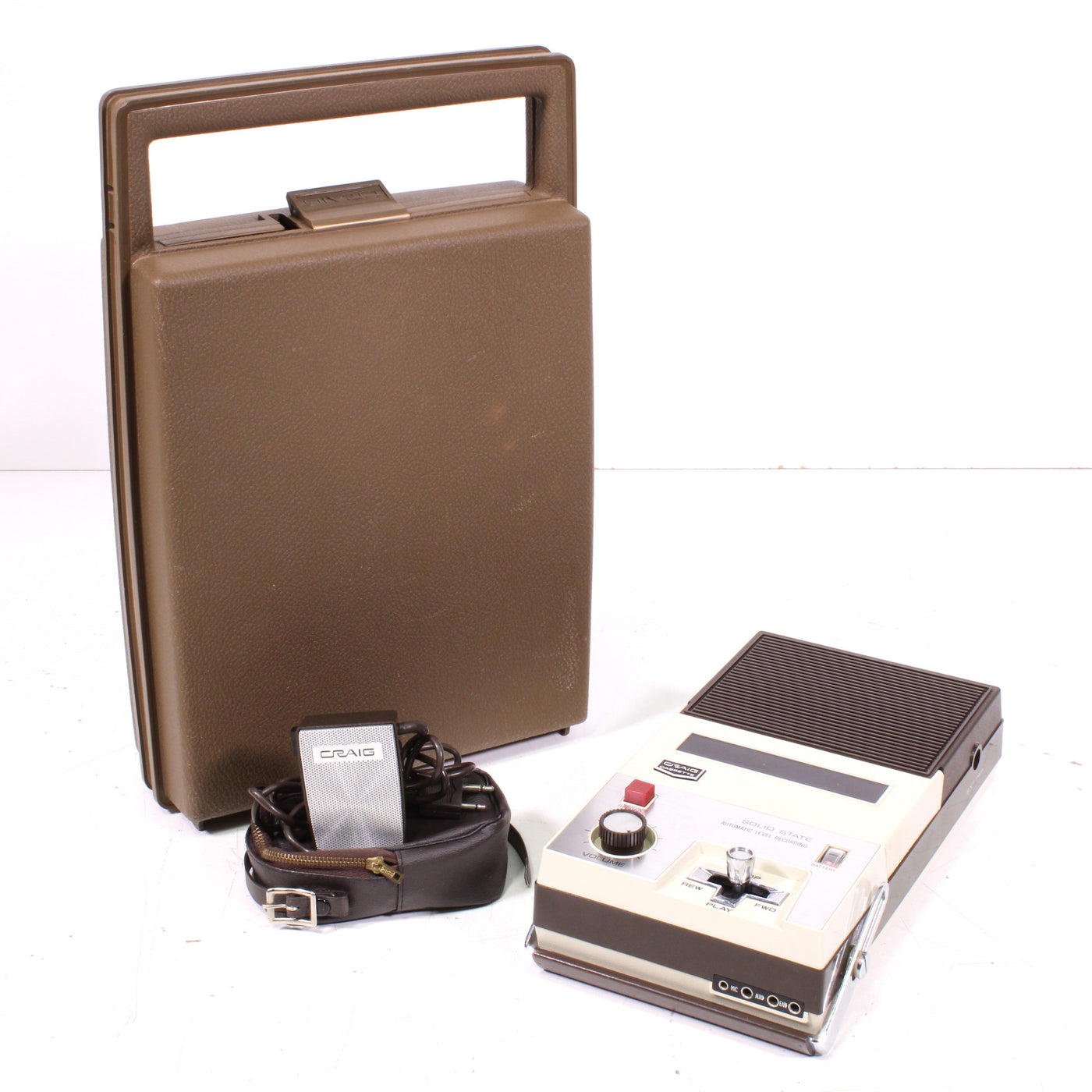 Craig 2603 Portable Cassette Recorder Player with Microphone and Case ...