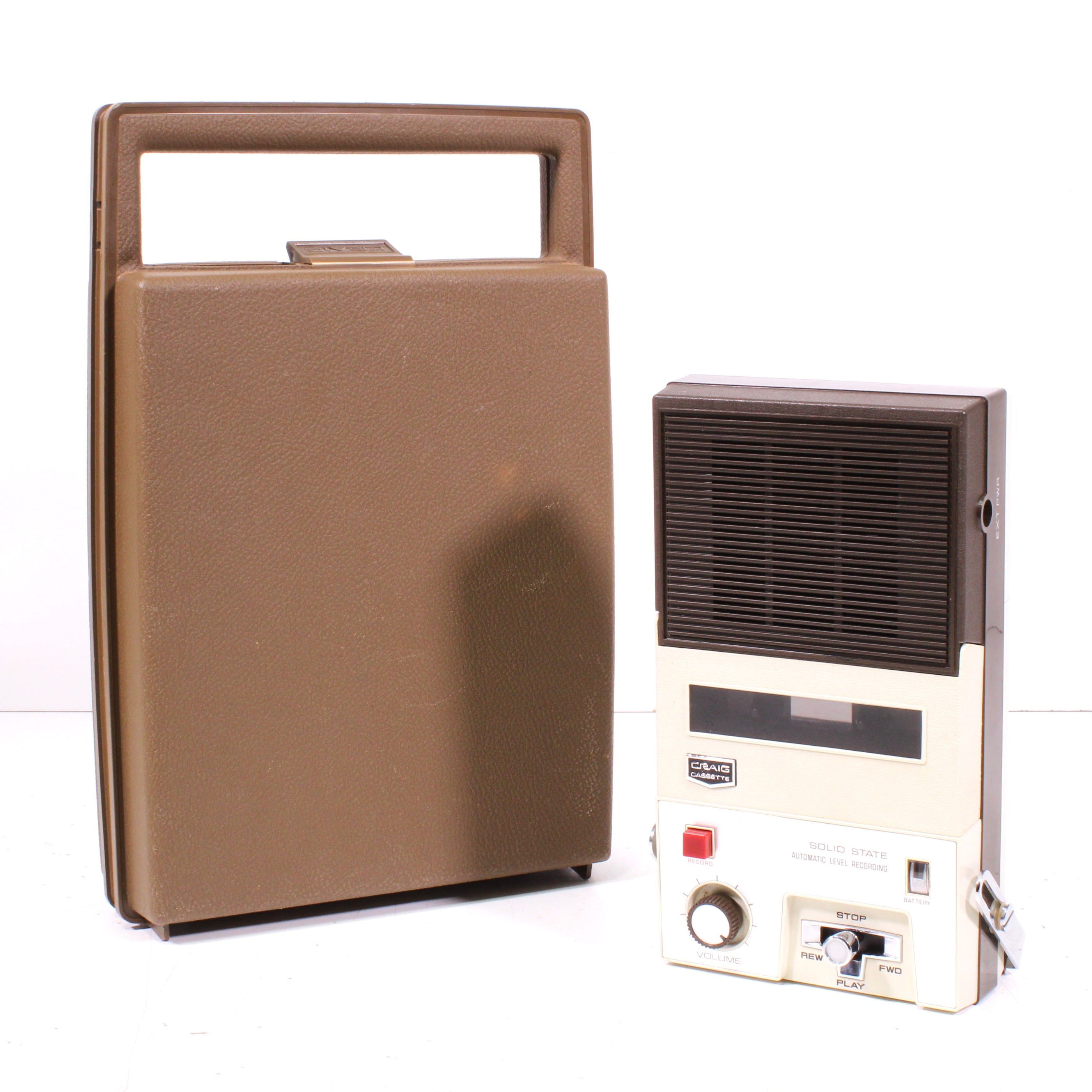 Craig 2603 Portable Cassette Recorder Player with Microphone and Case ...