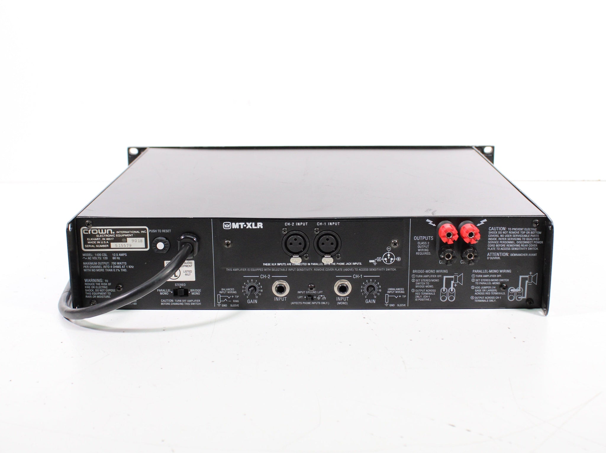 Crown 1400 CSL 2-Channel Power Amplifier