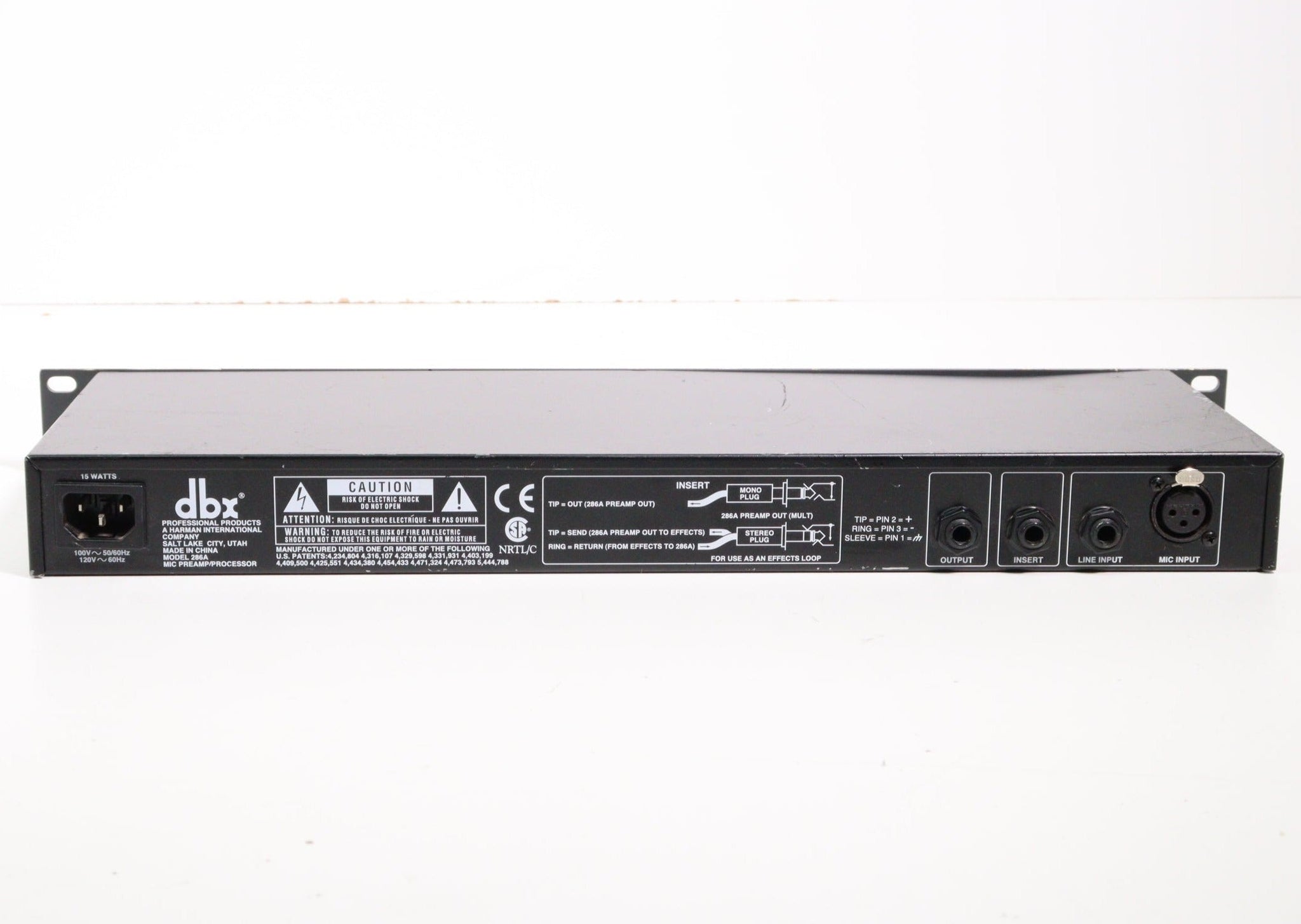 DBX 286A Microphone Preamp Processor with Compressor De-Esser Enhancer