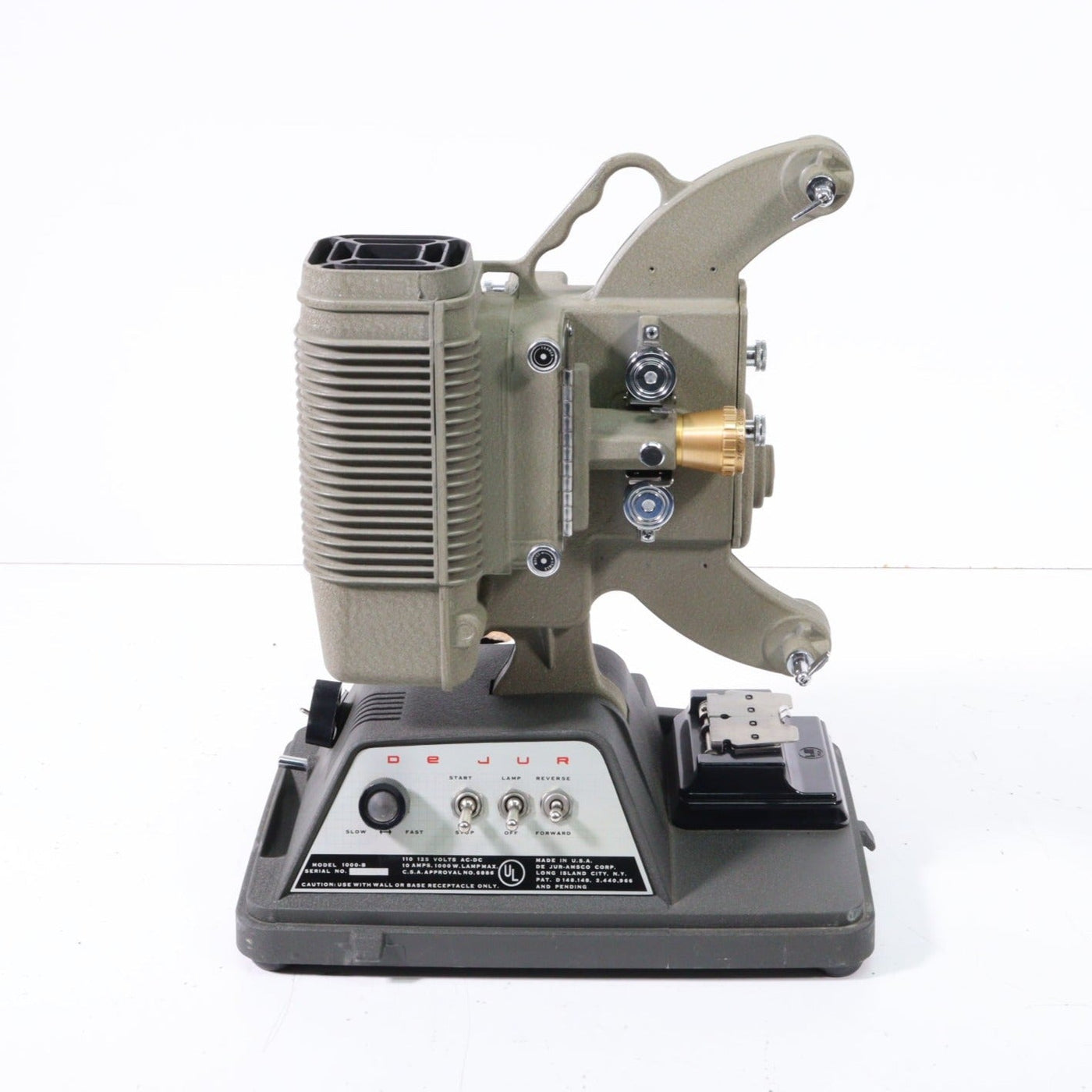 DeJUR Model 1000-B Vintage 8mm Film Projector with Original Carrying C ...