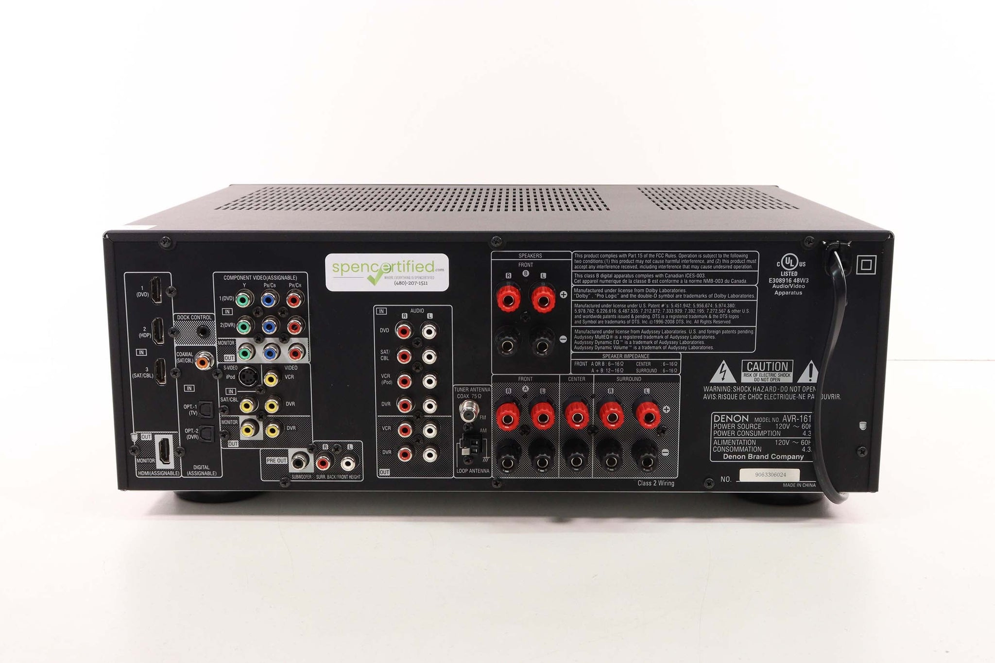 Denon AVR-1610 AV Surround Receiver Home Stereo Speaker System HDMI (N