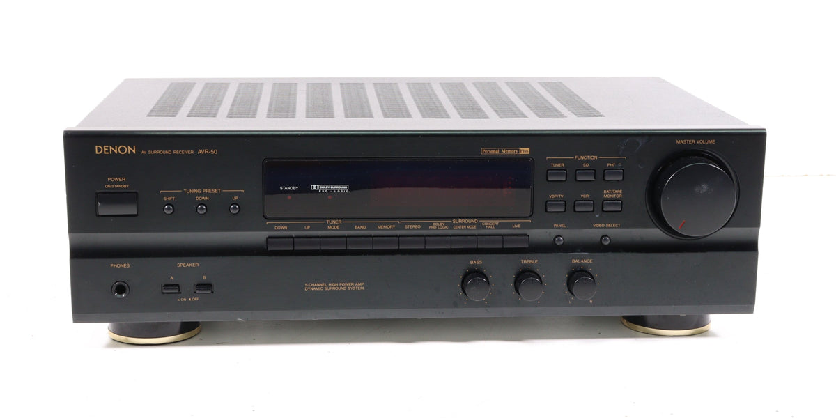 Denon AVR-50 Audio Video AV Surround Receiver (NO REMOTE) — SpenCertified