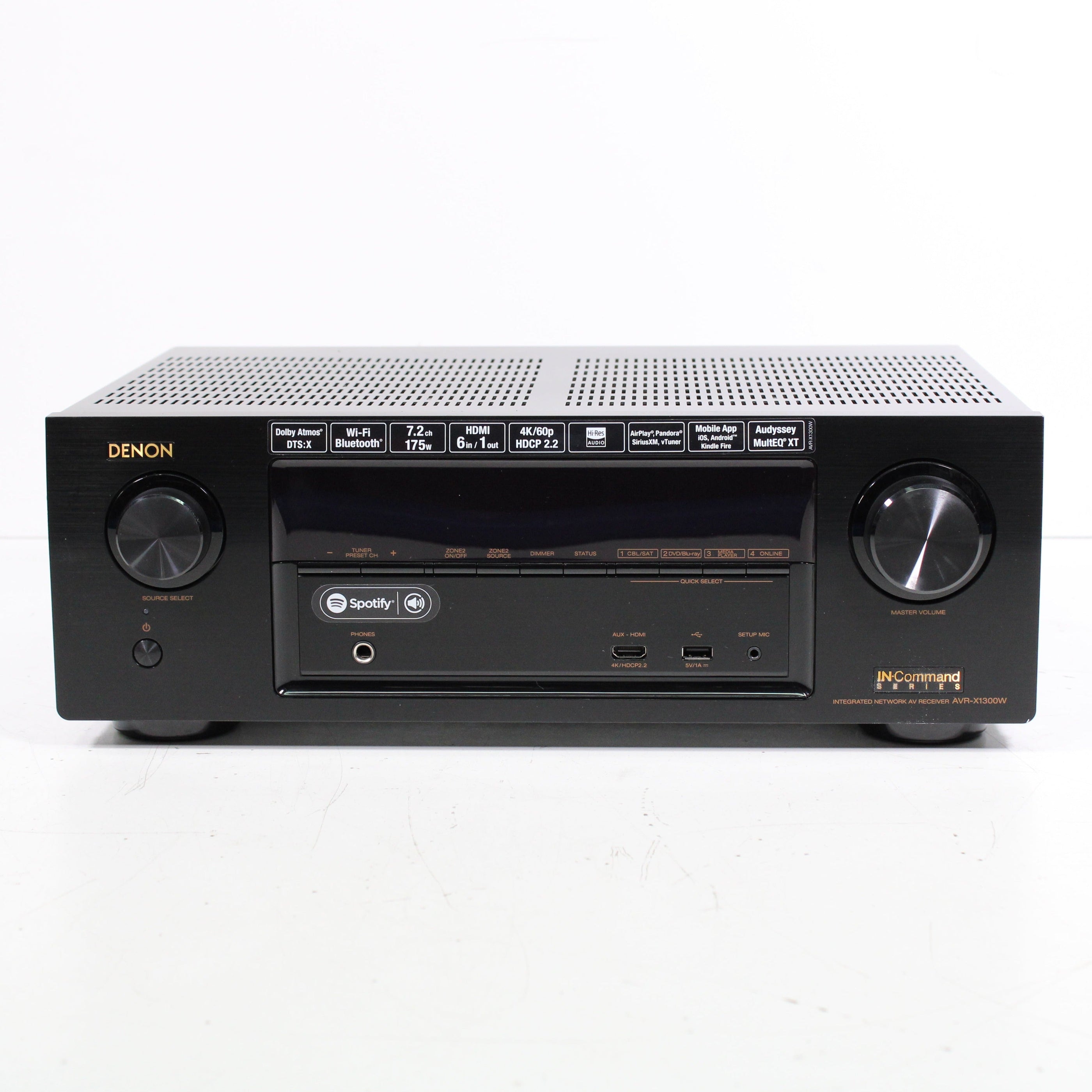 Denon AVR-X1300W 7.2 Channel Full 4K Bluetooth AV Receiver with Origin ...