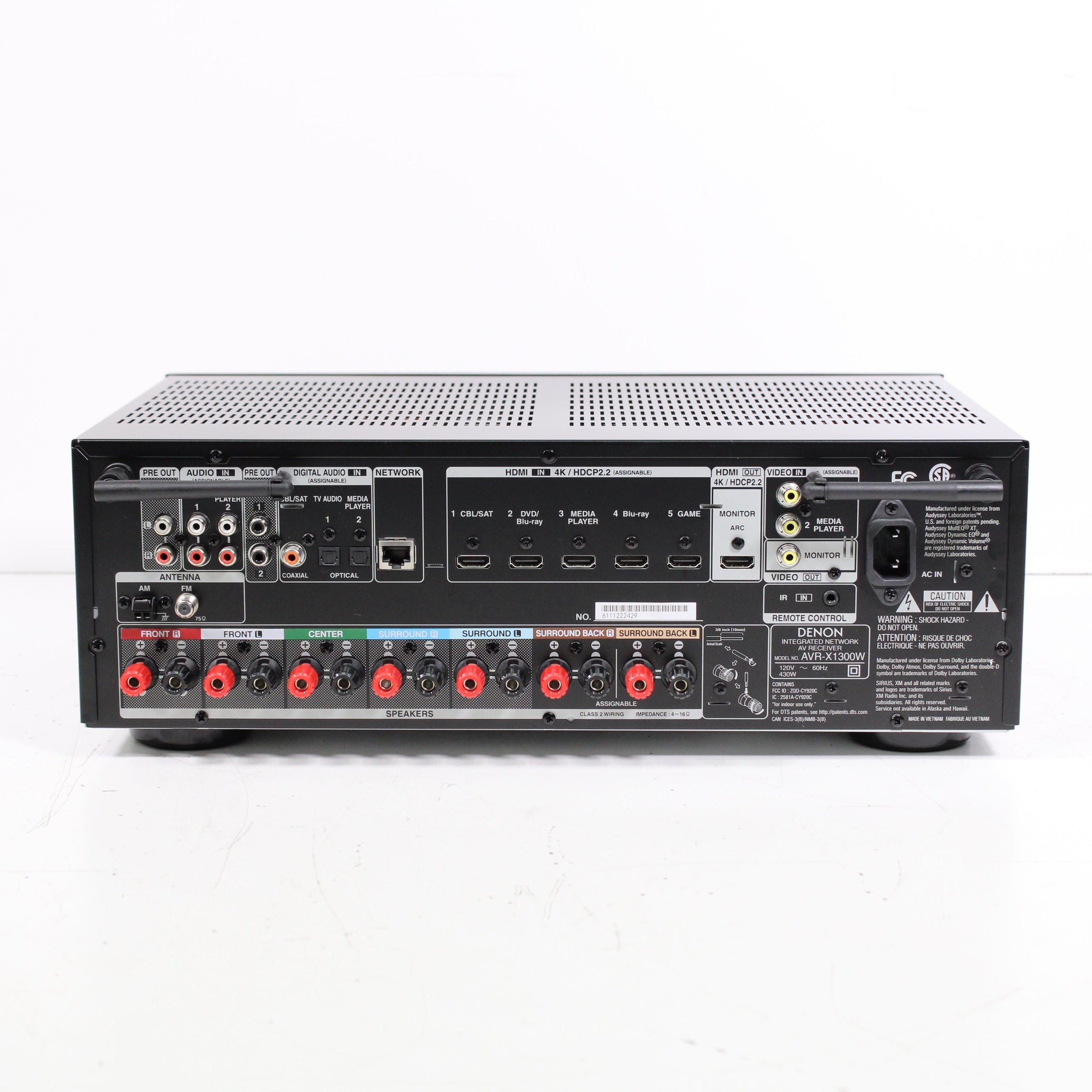 Denon AVR-X1300W 7.2 Channel Full 4K Bluetooth AV Receiver with Origin