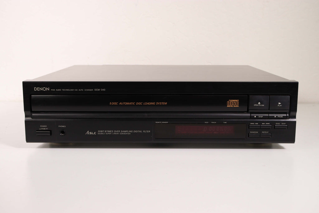 Denon DCM-340 5-Disc CD Player Auto Changer PCM Audio Technology