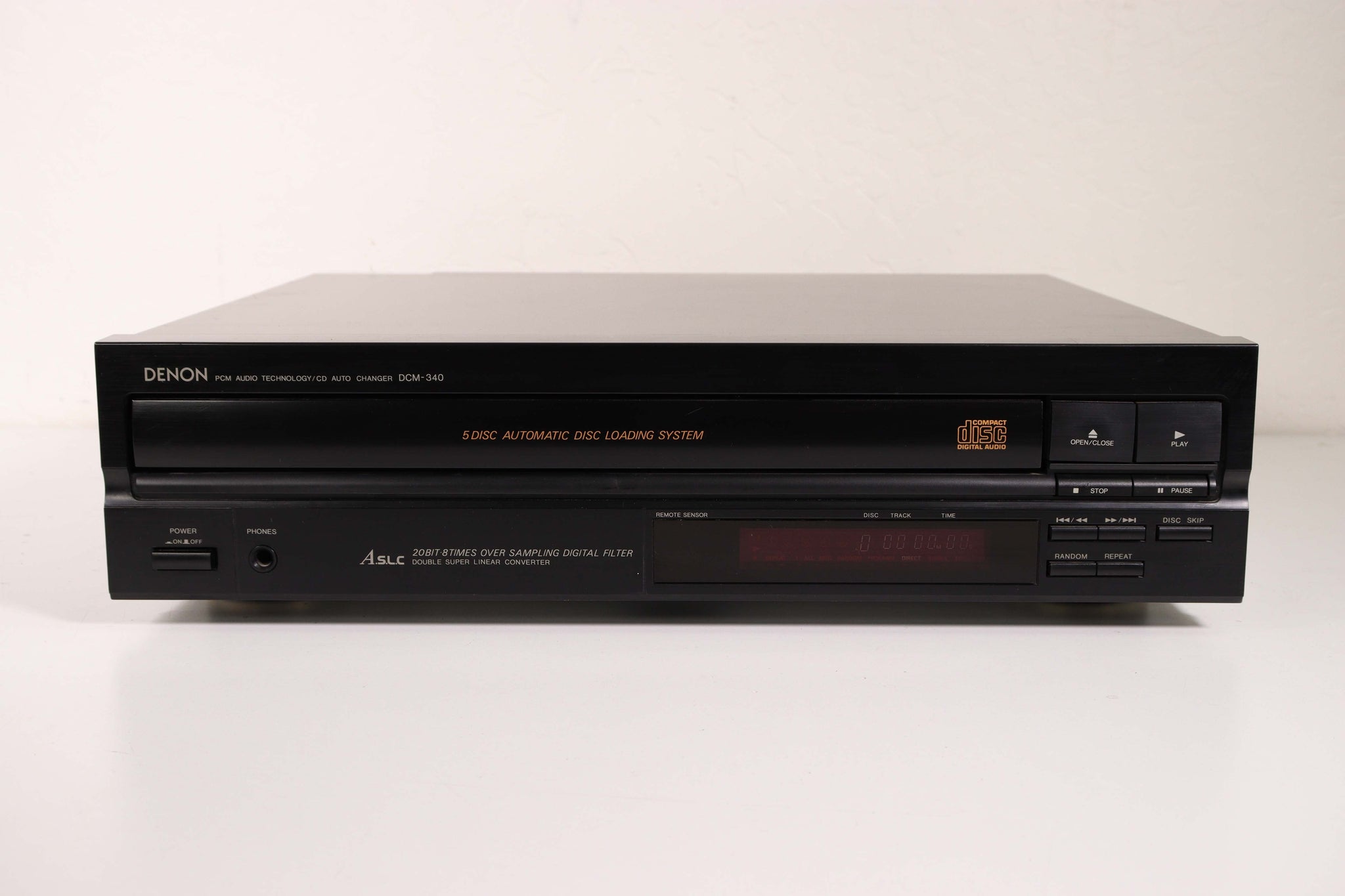 Denon DCM-340 5-Disc CD Player Auto Changer PCM Audio Technology
