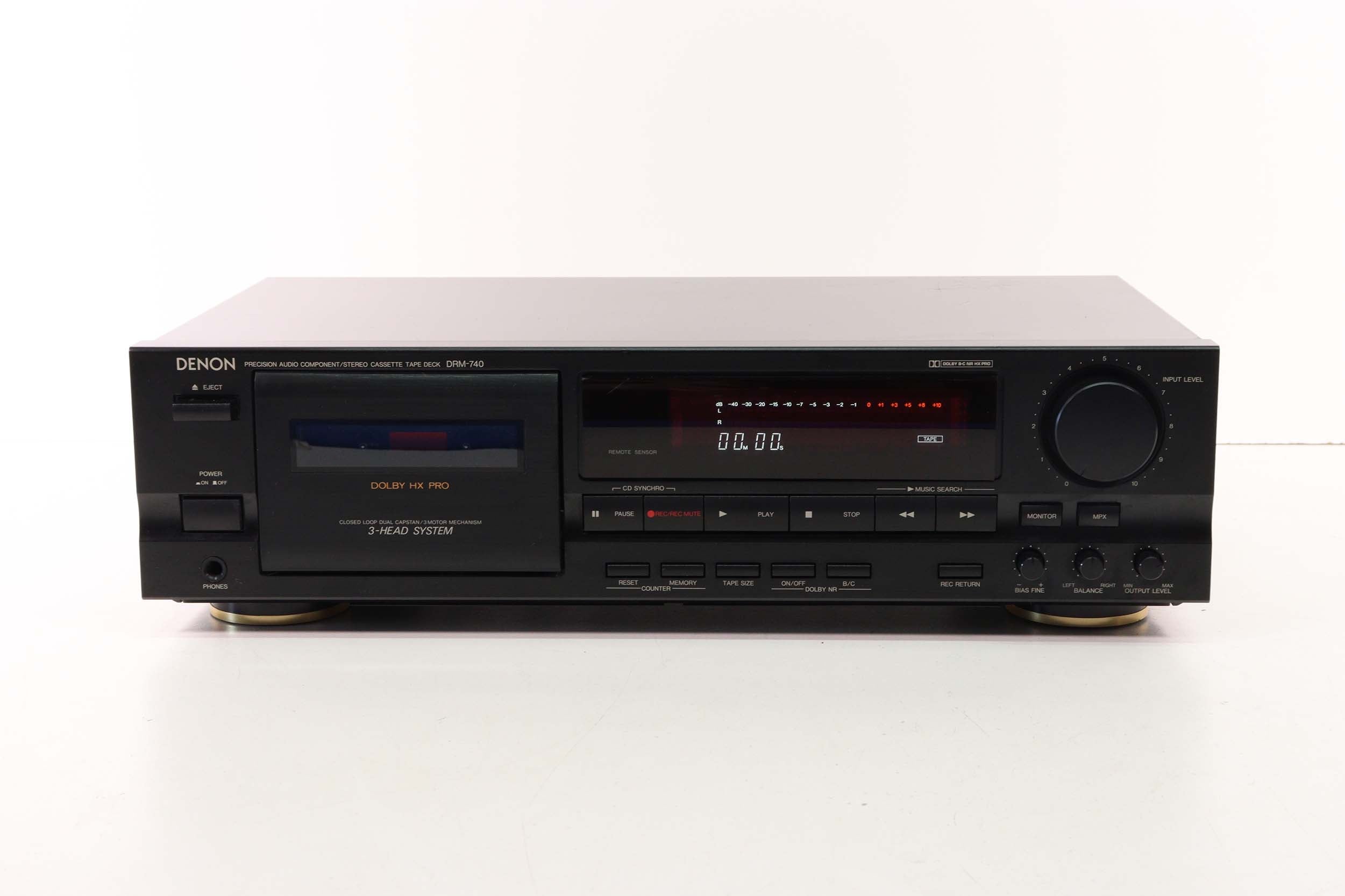 Denon DRM-700A 3 Head Single Deck Cassette Player Recorder For Sale