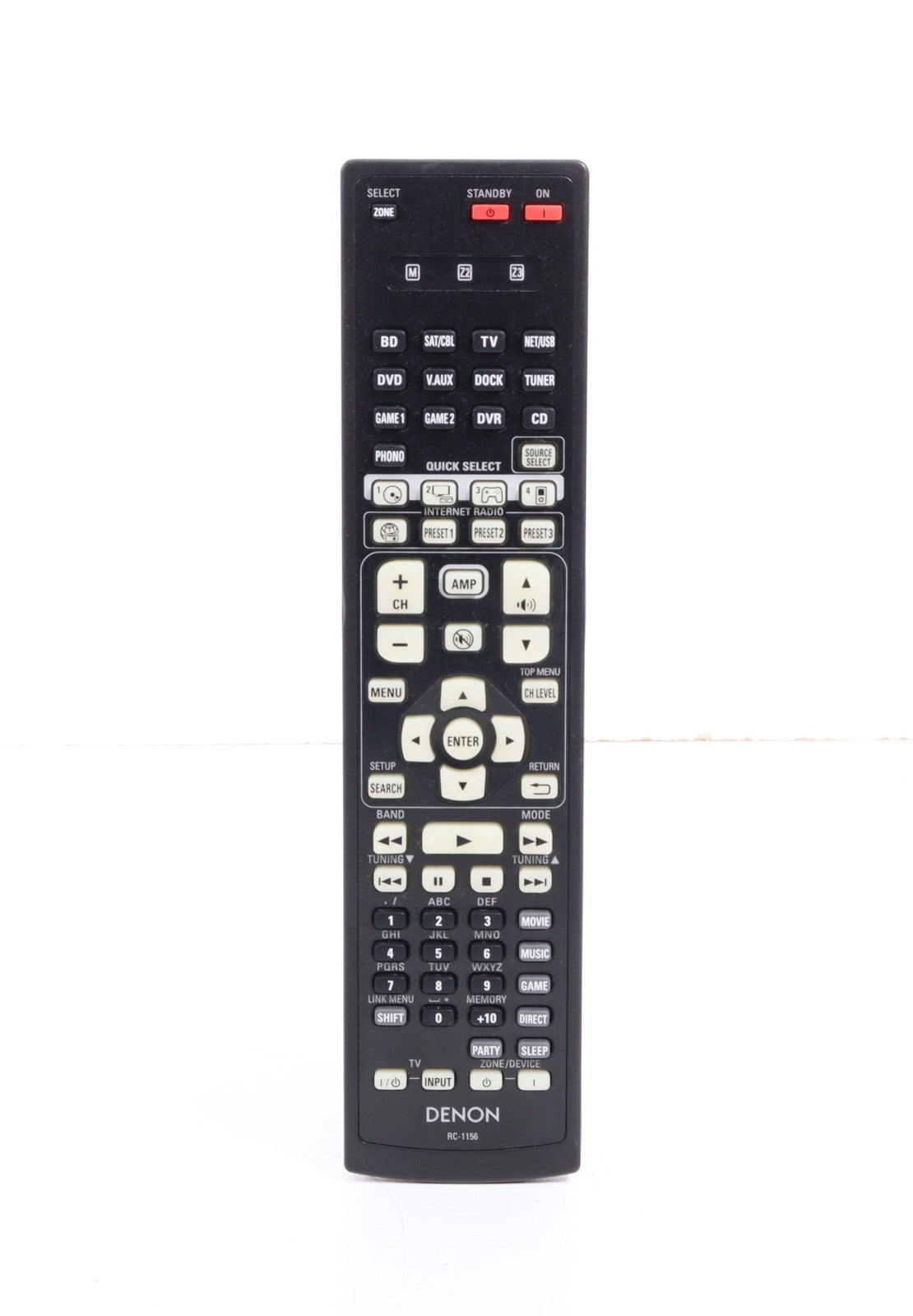 Denon RC-1156 Remote Control for Audio Video Receiver AVR-1712 and Mor