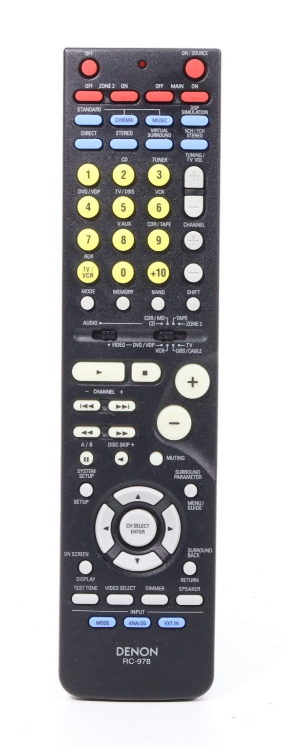 Denon RC-978 Remote Control for AV Receiver AVR-1905 and More