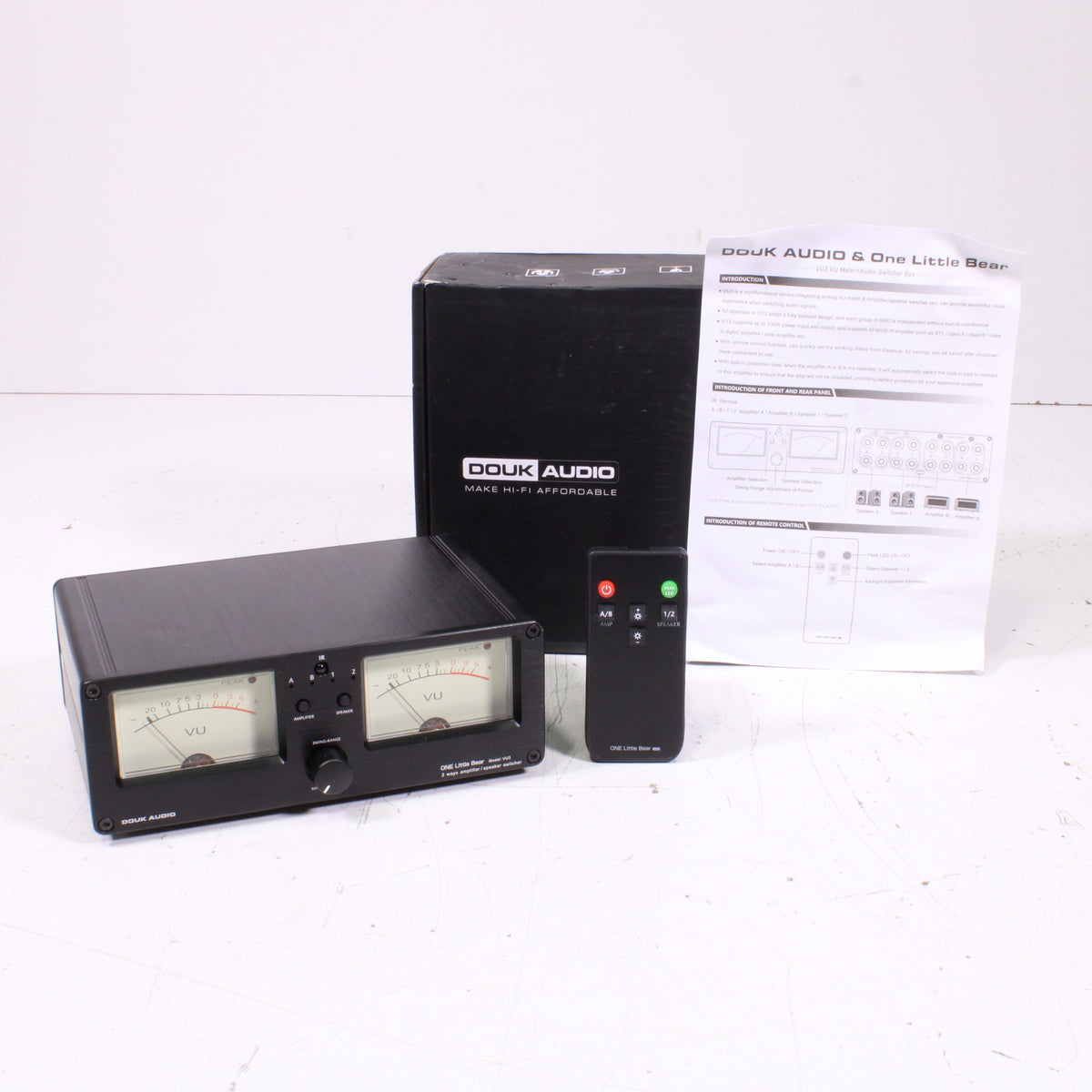 Douk Audio One Little Bear VU3 Dual Analog VU Meter 2-Way Amplifier ...