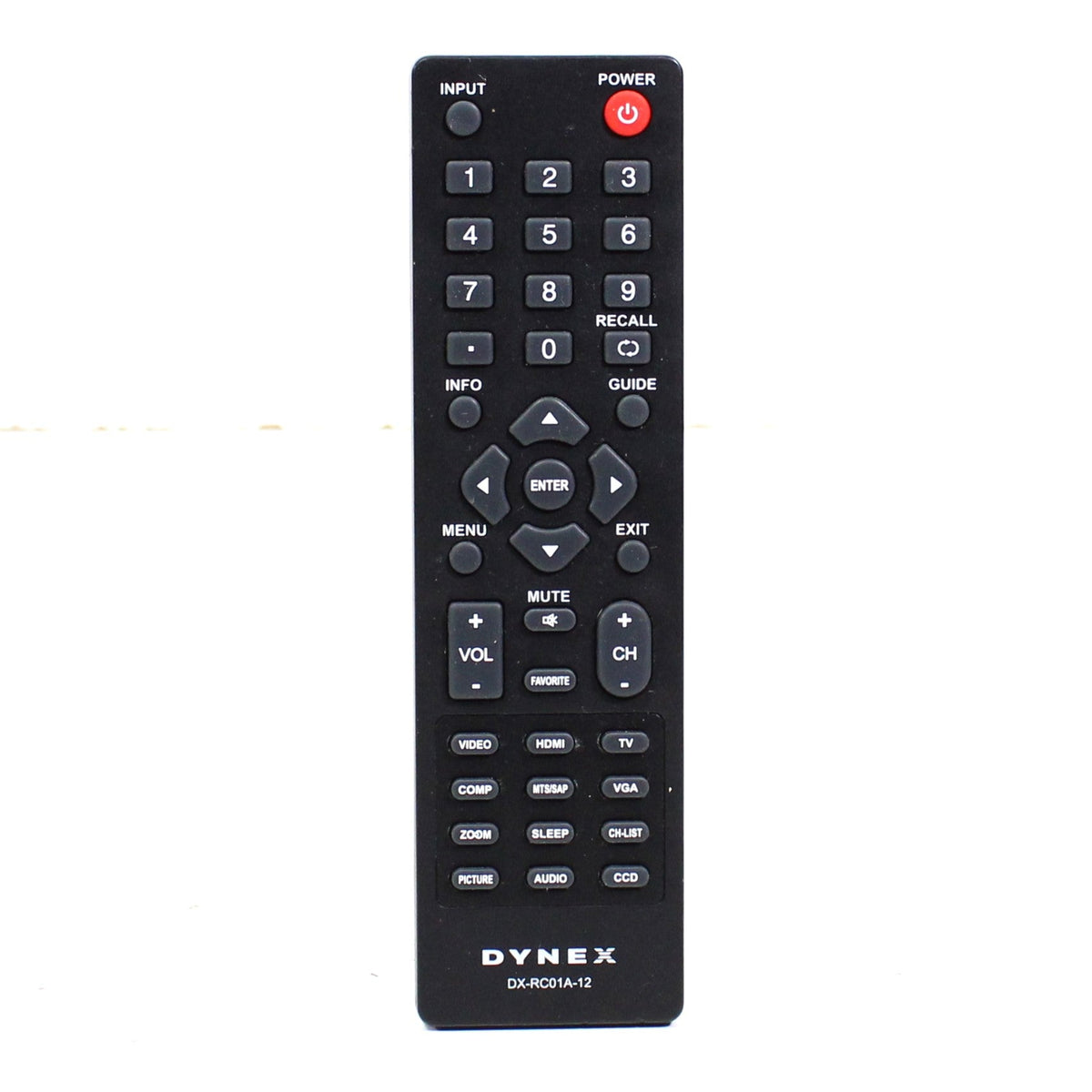 Dynex DX-RC01A-12 Remote Control for LCD TV DX-L151-0A and More ...