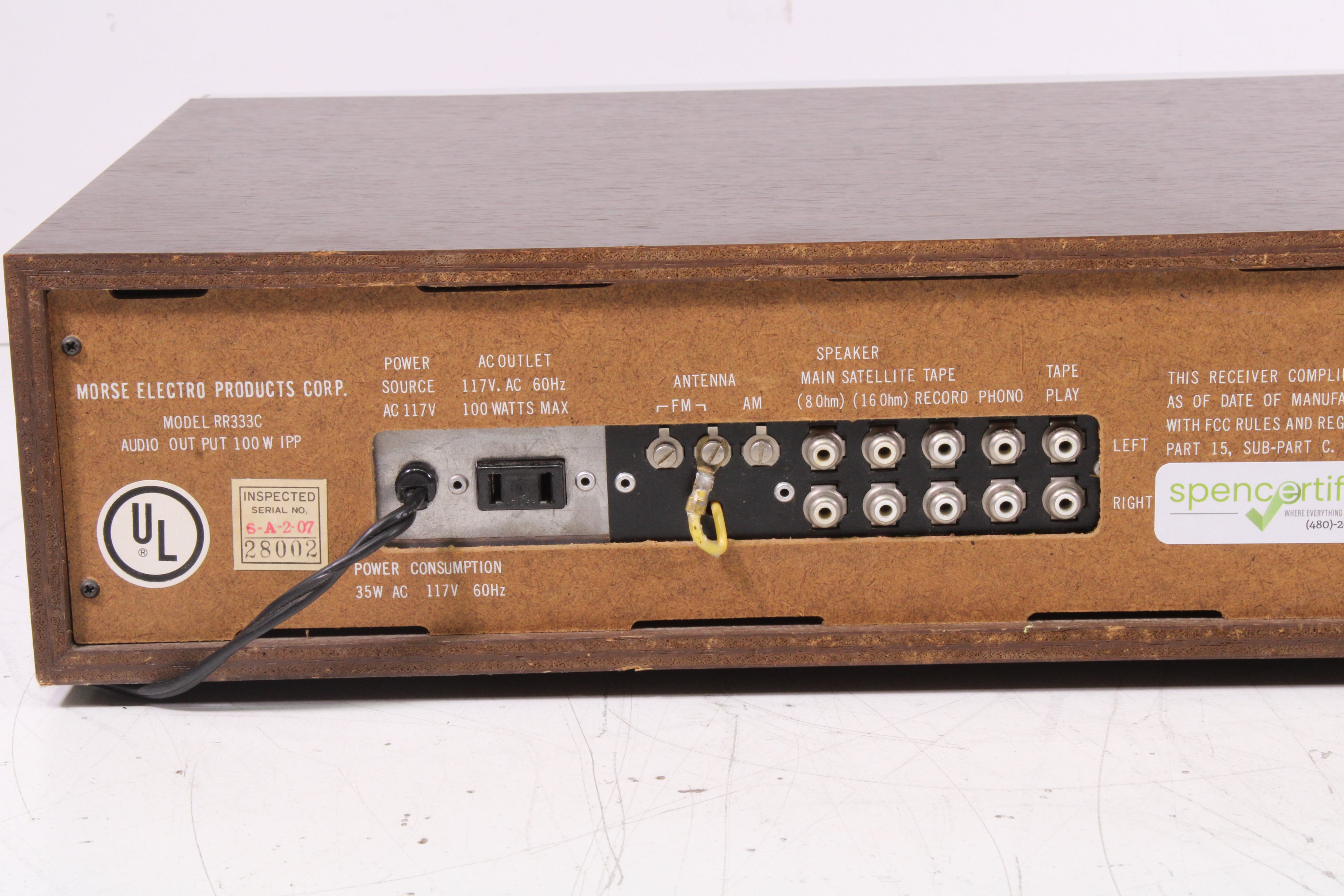 Electrophonic (Morse) RR‑333C Stereo Receiver Vintage AM/FM Multiplex ...