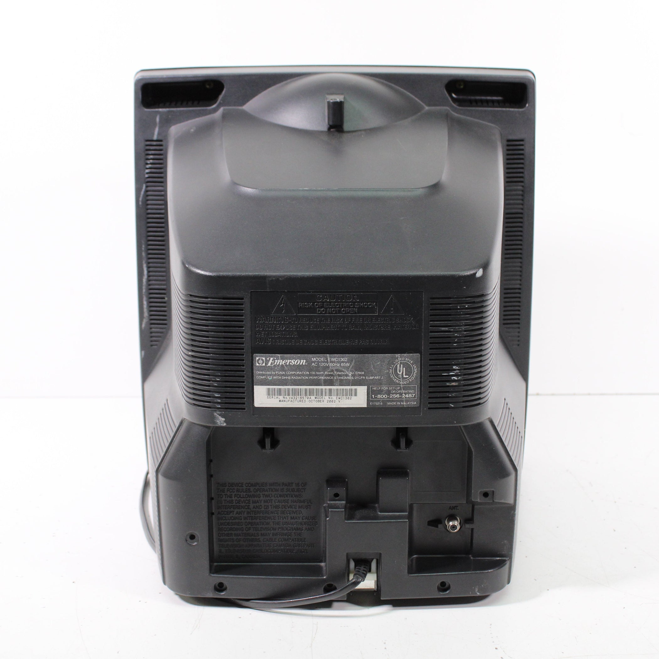 Emerson EWC1302 13" Retro CRT TV VCR Combo VHS Player (2002 ...