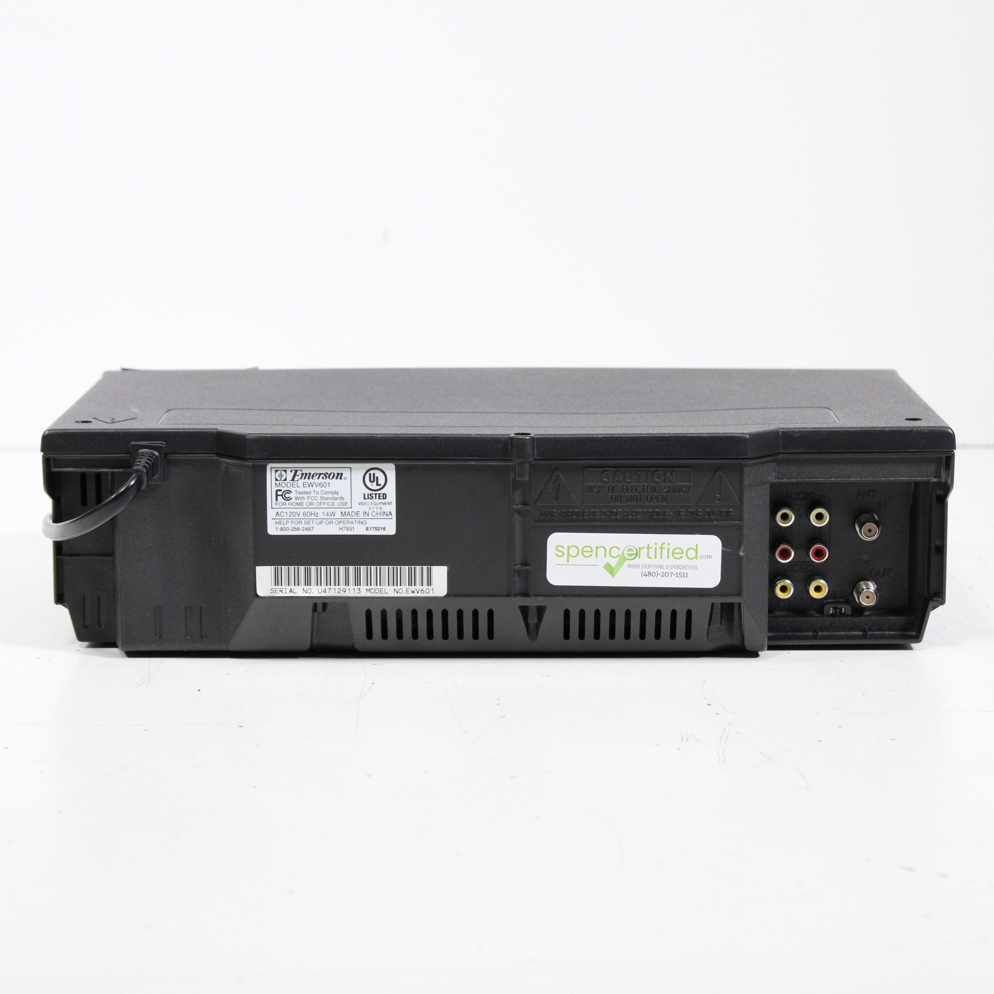 Emerson EWV601 4-Head Hi-Fi Stereo VCR VHS Player Recorder SQPB