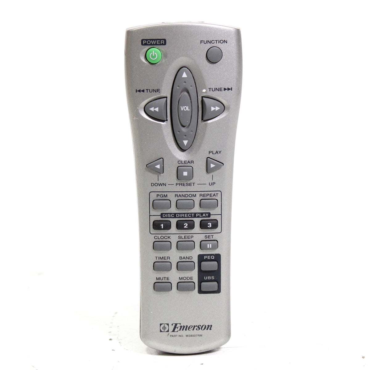 Emerson MS8007RM Remote Control for Audio System — SpenCertified