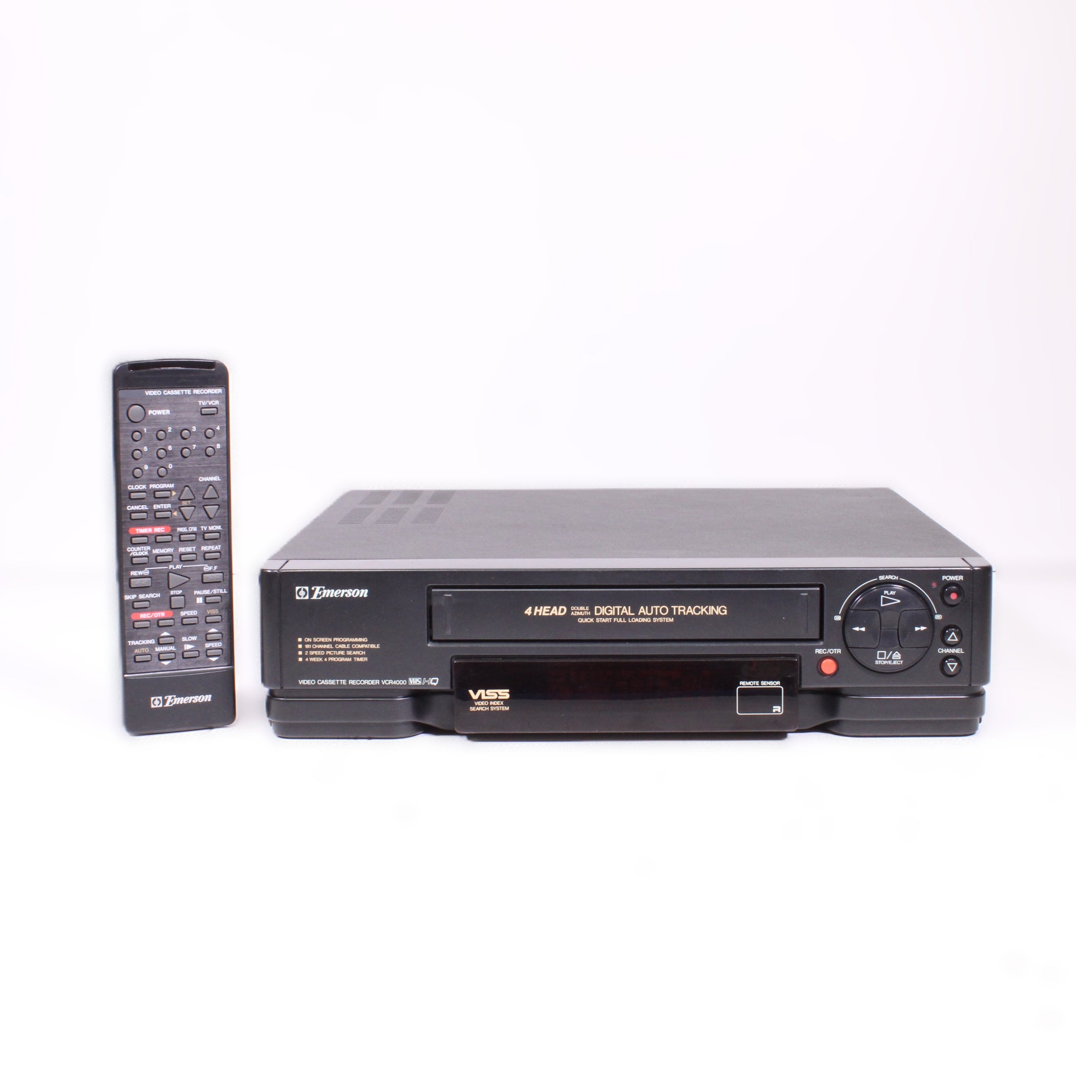 Emerson VCR4000 VHS VCR 4-Head Hi-Fi Stereo VHS Video Cassette Recorde ...