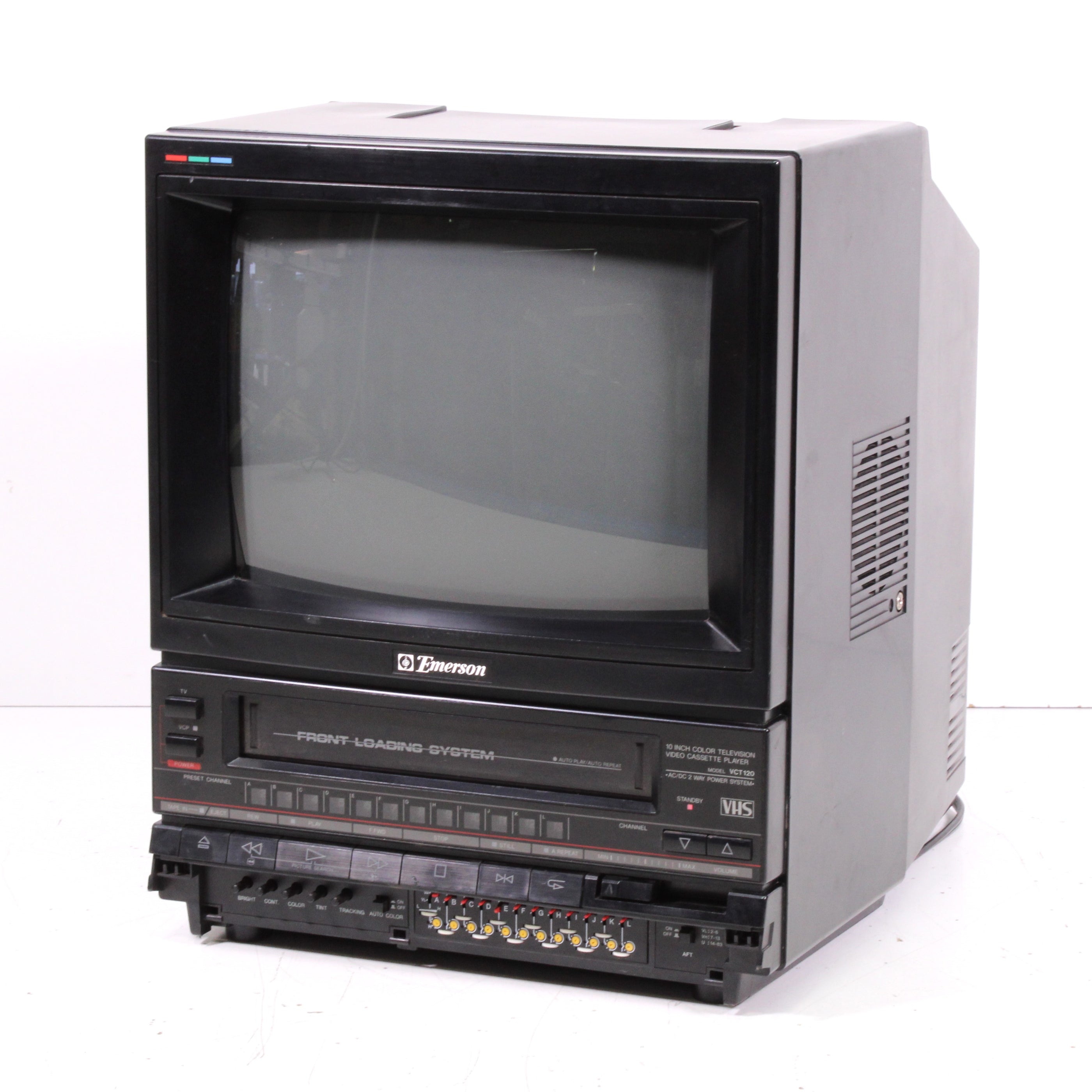 Emerson VCT120 10" Retro Portable Gamer Color TV Television and VCR (1 ...