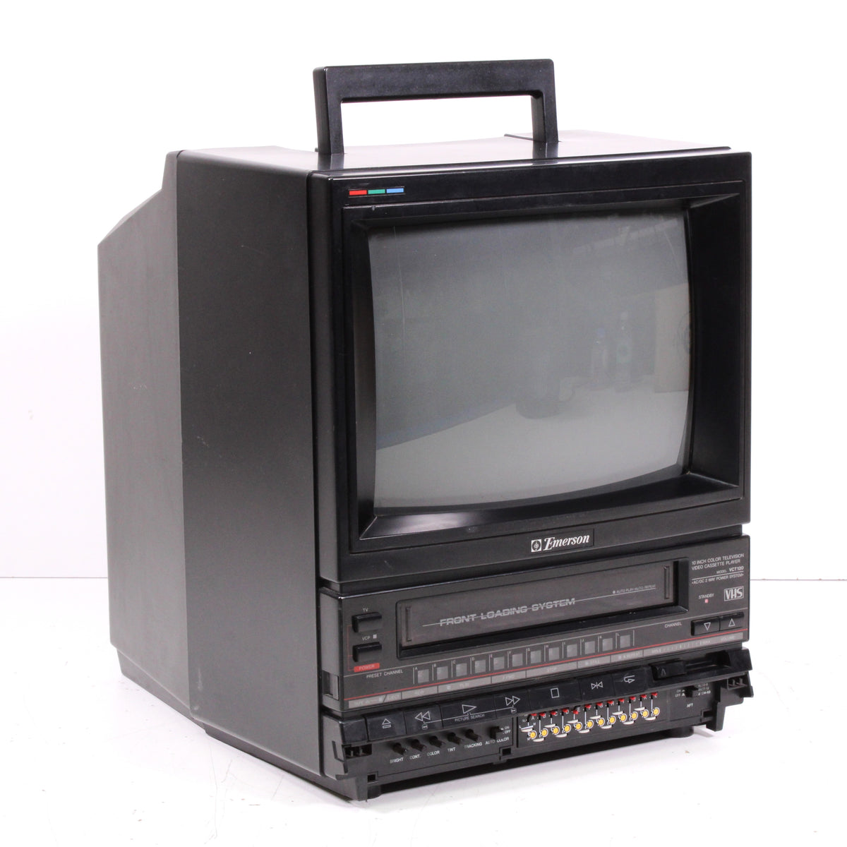 Emerson VCT120 10" Retro Portable Gamer Color TV Television and VCR (1 ...