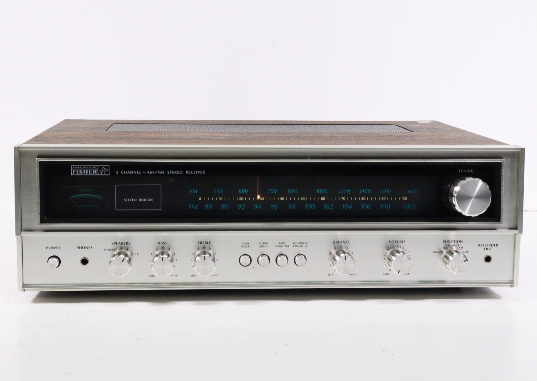 Fisher 143-92521600 Vintage 2-Channel AM FM Stereo Receiver Wood Case ...