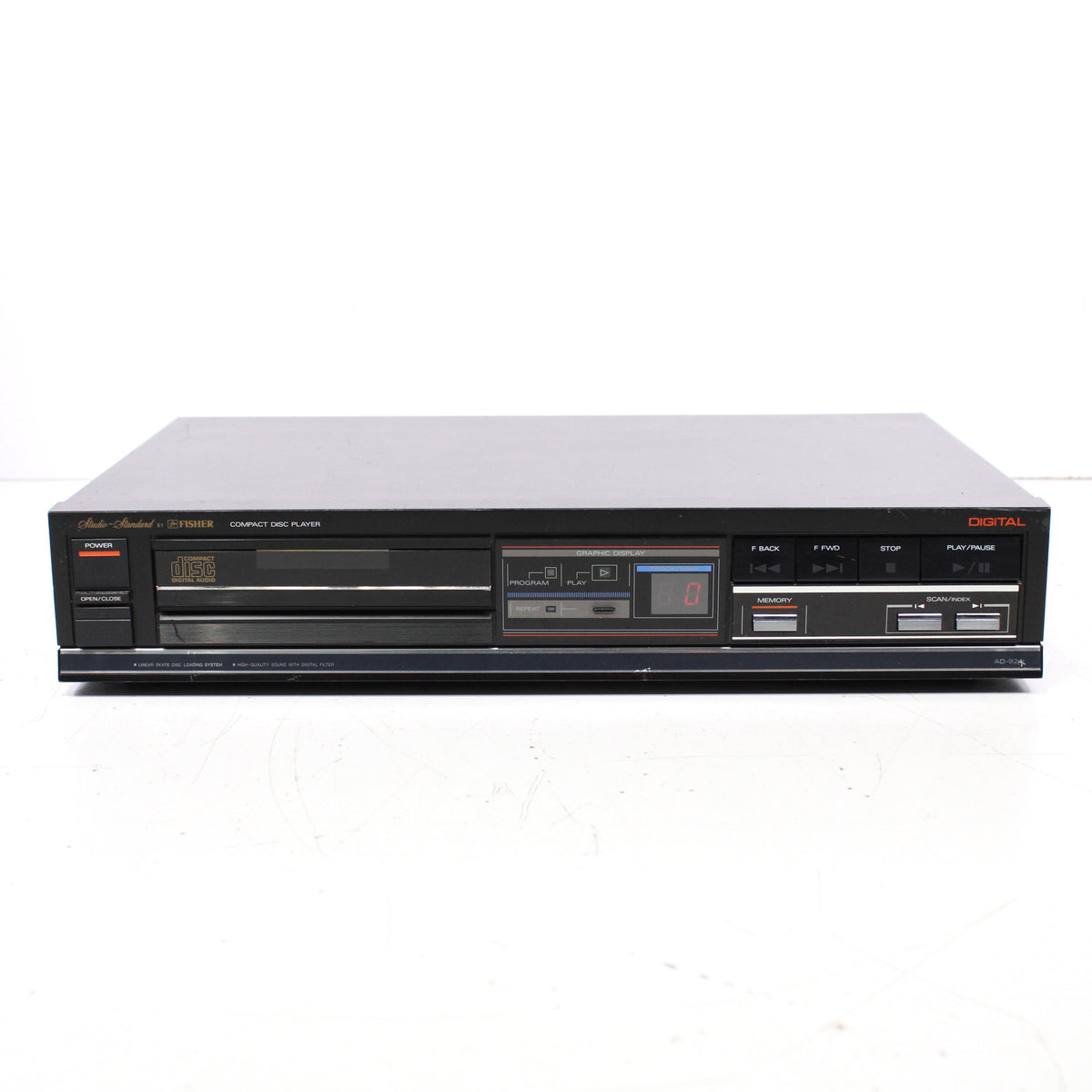 Fisher AD-924 Studio Standard Single Compact Disc CD Player (1986 ...