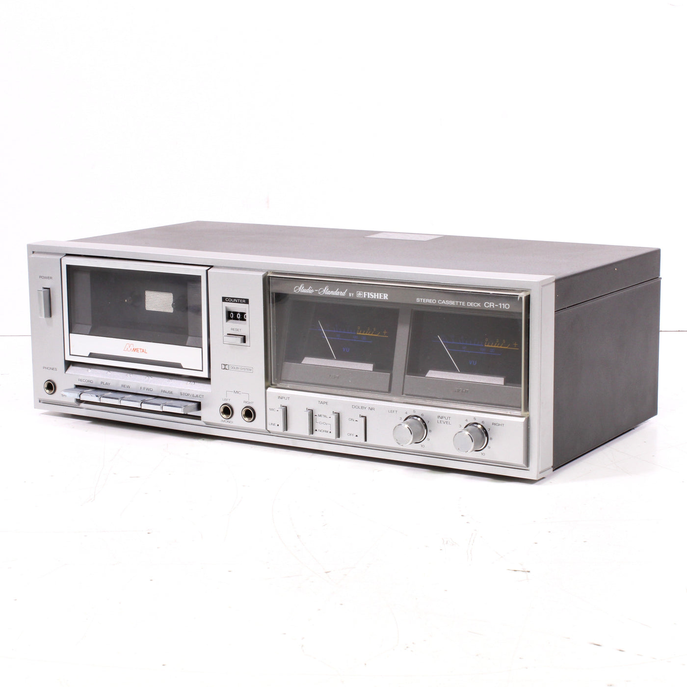 Fisher CR-110 Studio Standard Stereo Cassette Deck Silver — SpenCertified