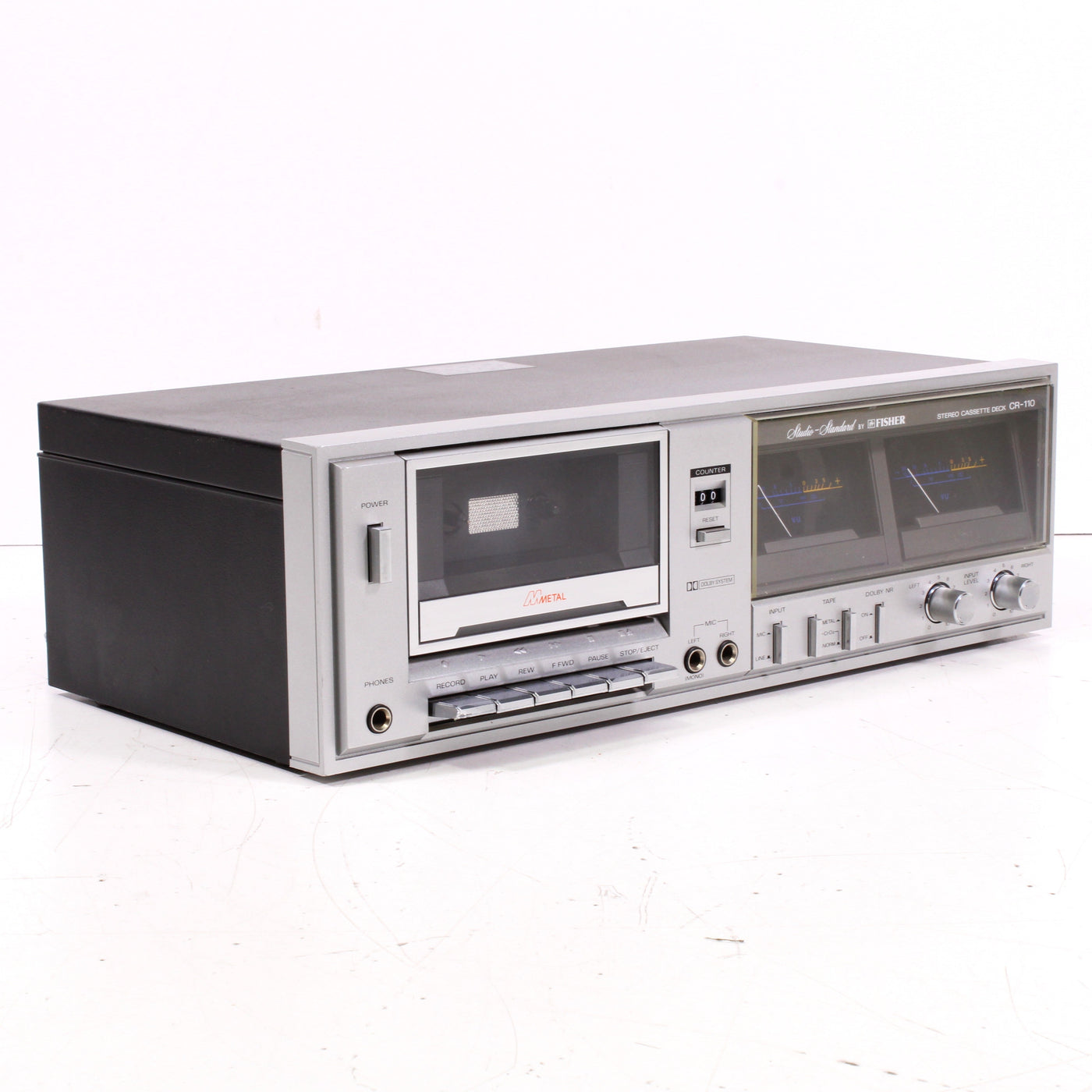 Fisher CR-110 Studio Standard Stereo Cassette Deck Silver — SpenCertified