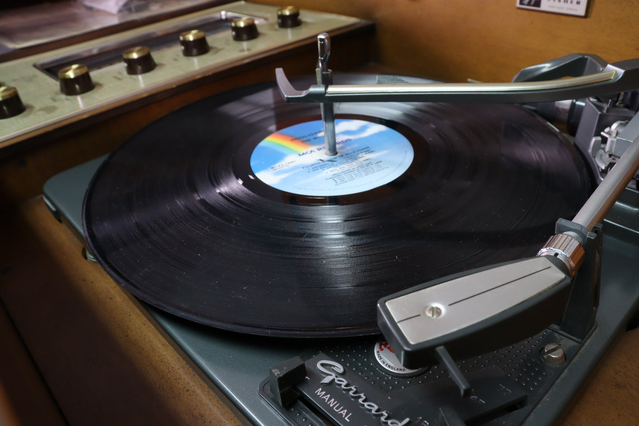 Fisher D-391 E-491 Diplomat Tube Stereo Console Record Player Cabinet