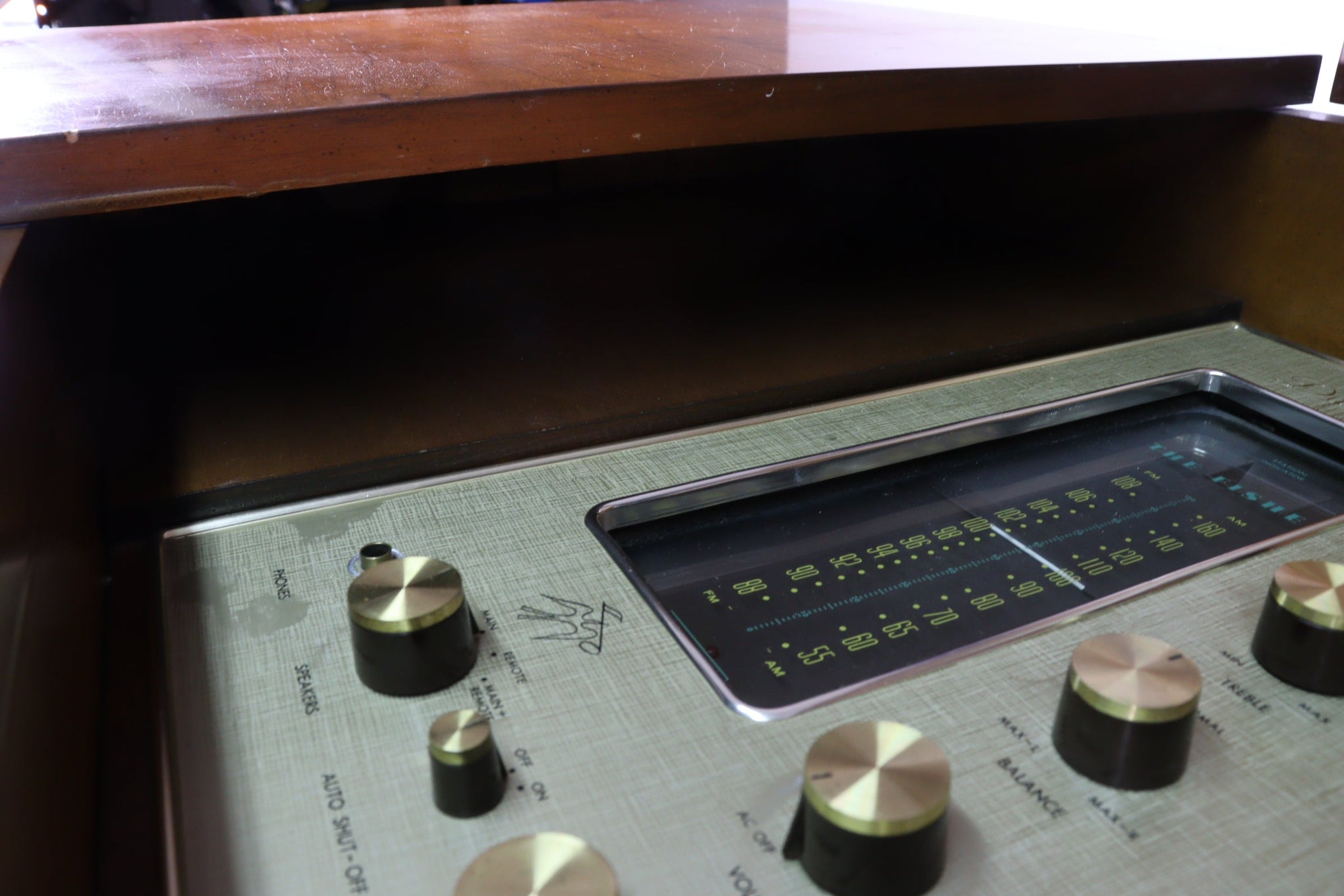 Fisher D-391 E-491 Diplomat Tube Stereo Console Record Player Cabinet