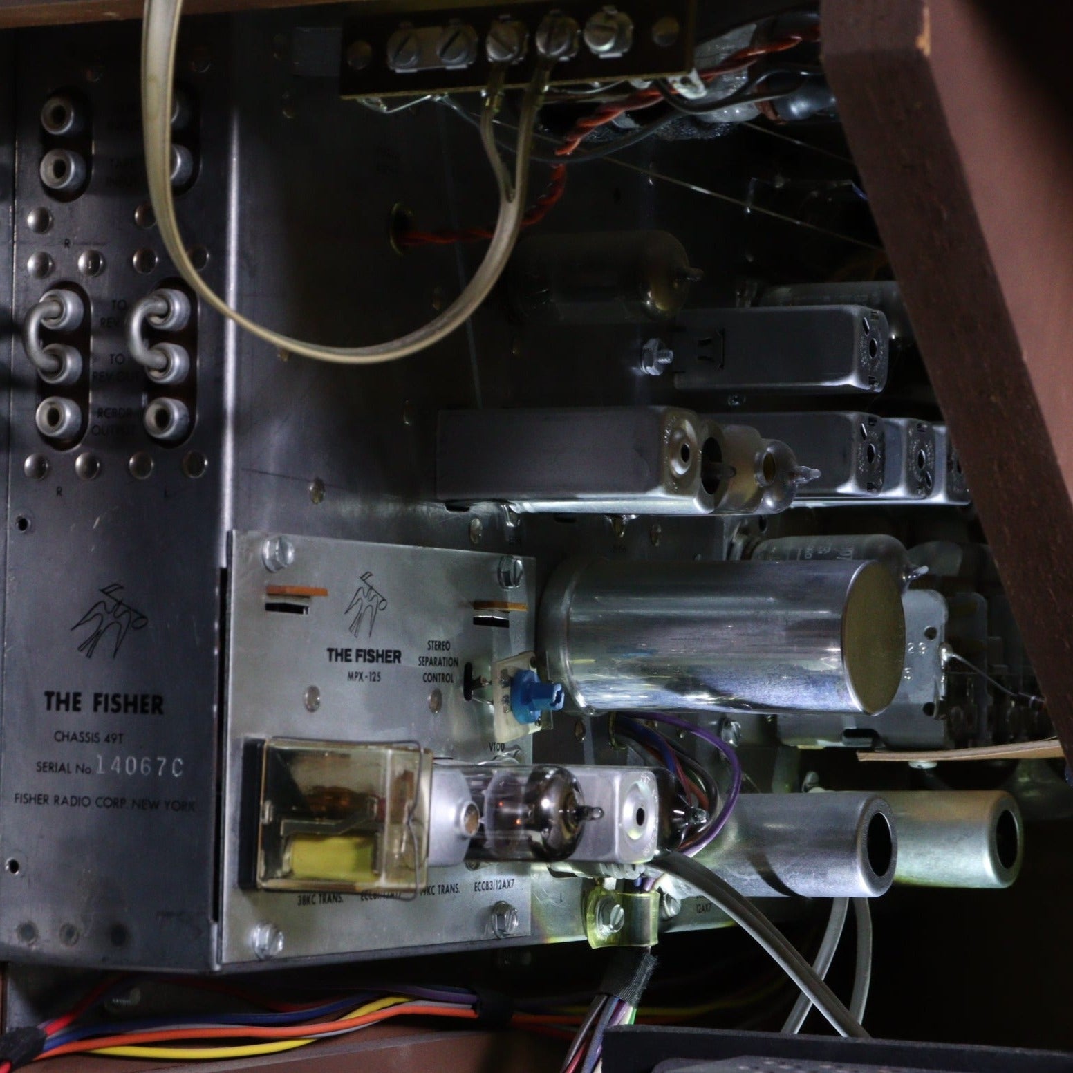 Fisher D-391 E-491 Diplomat Tube Stereo Console Record Player Cabinet