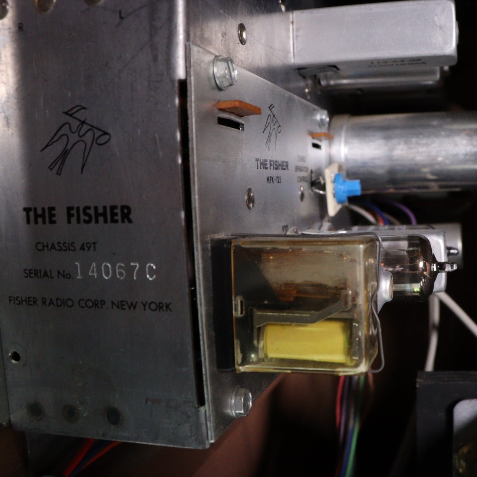 Fisher D-391 E-491 Diplomat Tube Stereo Console Record Player Cabinet